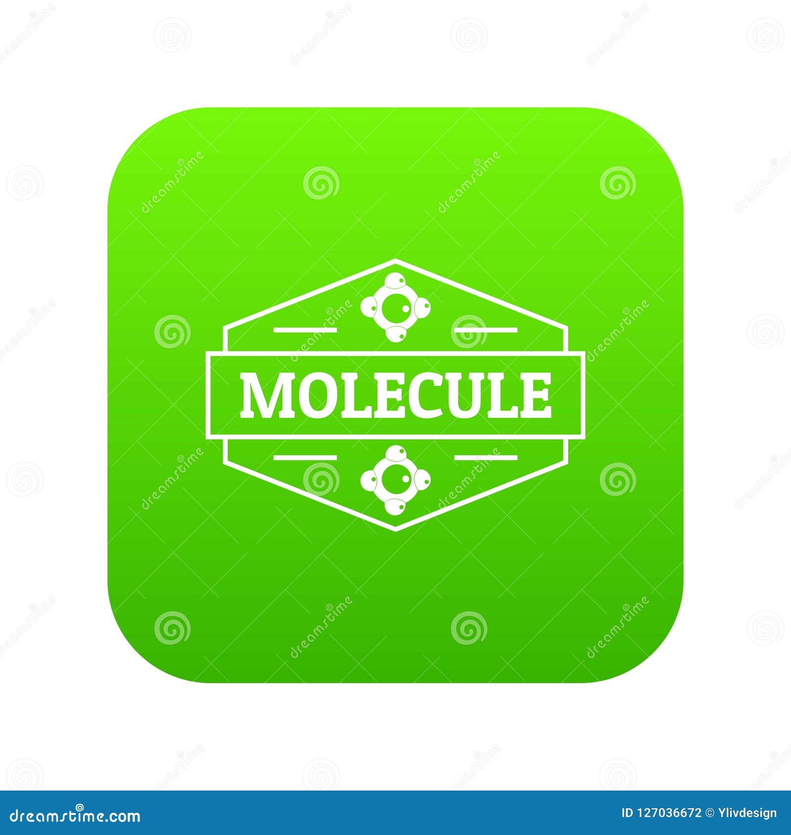 Molecule Dna Icon Green Vector Stock Vector - Illustration of ...
