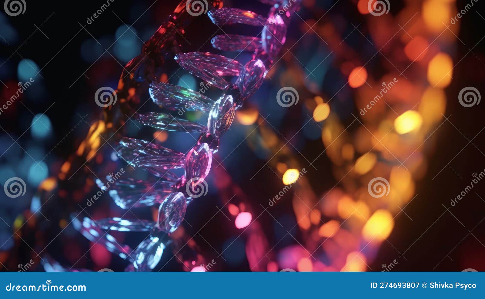 Molecule of DNA Strands in a Cell Generative AI Stock Illustration ...