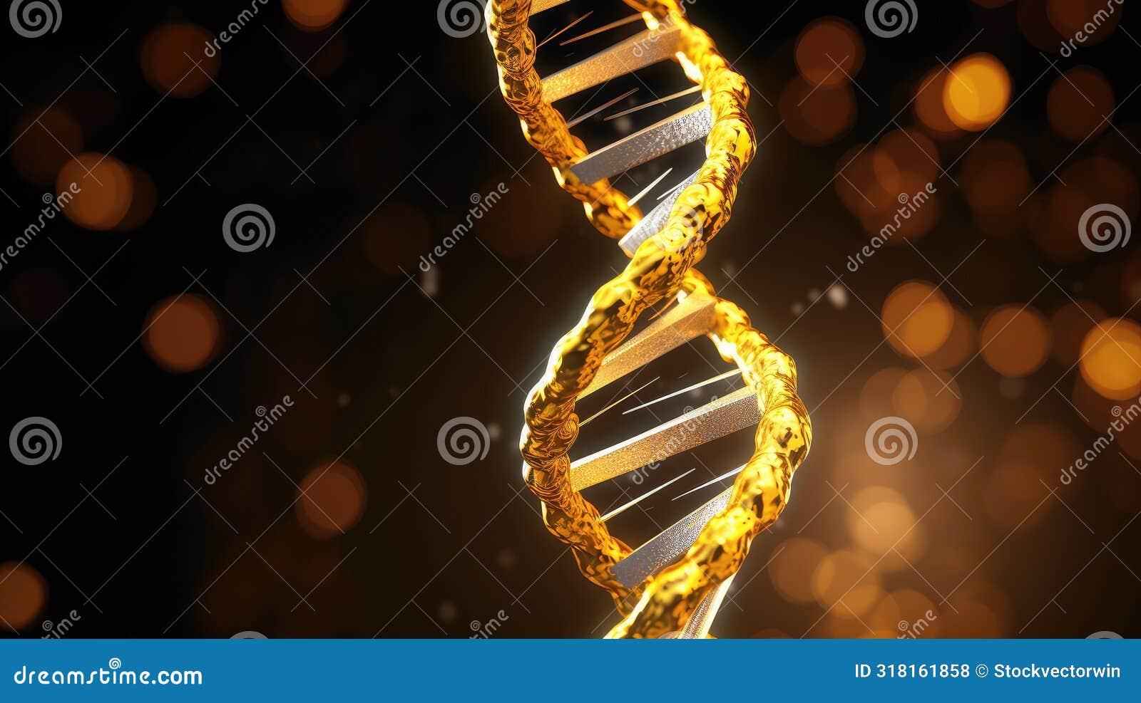 Molecule dna yellow stock illustration. Illustration of generated ...