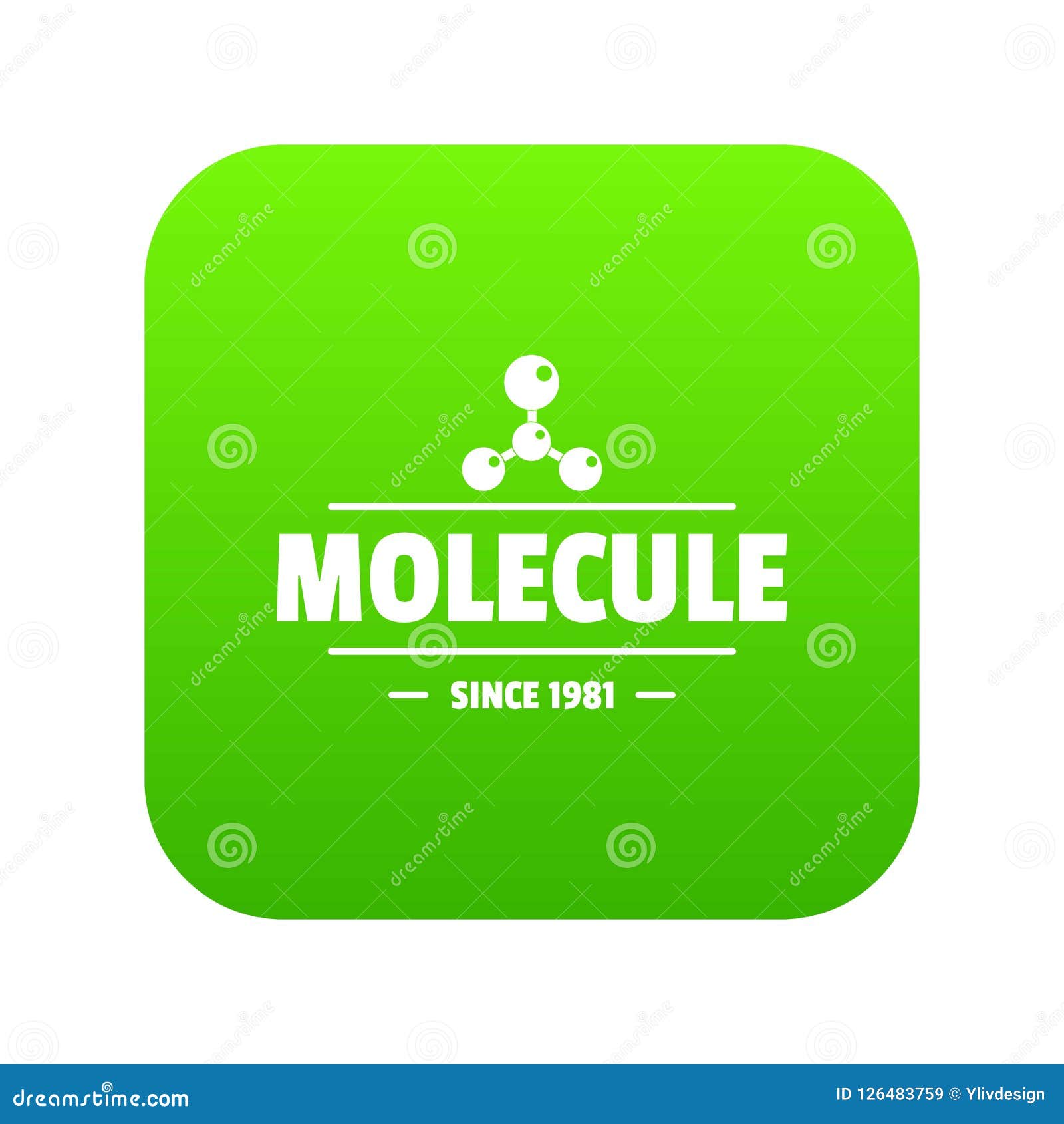 Molecule Energy Icon Green Vector Stock Vector - Illustration of ...