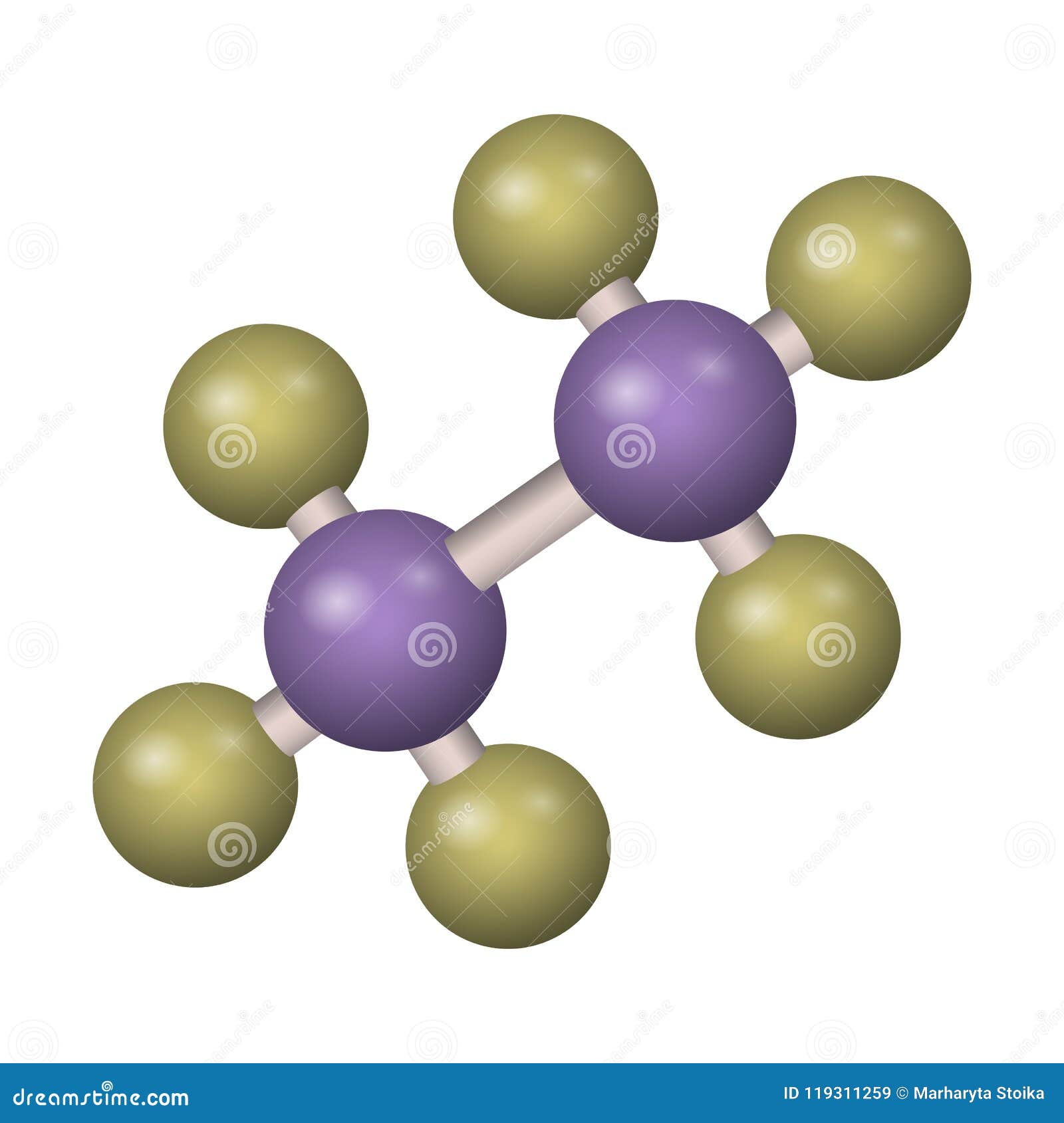 A molecule of ethane. stock vector. Illustration of effect - 119311259