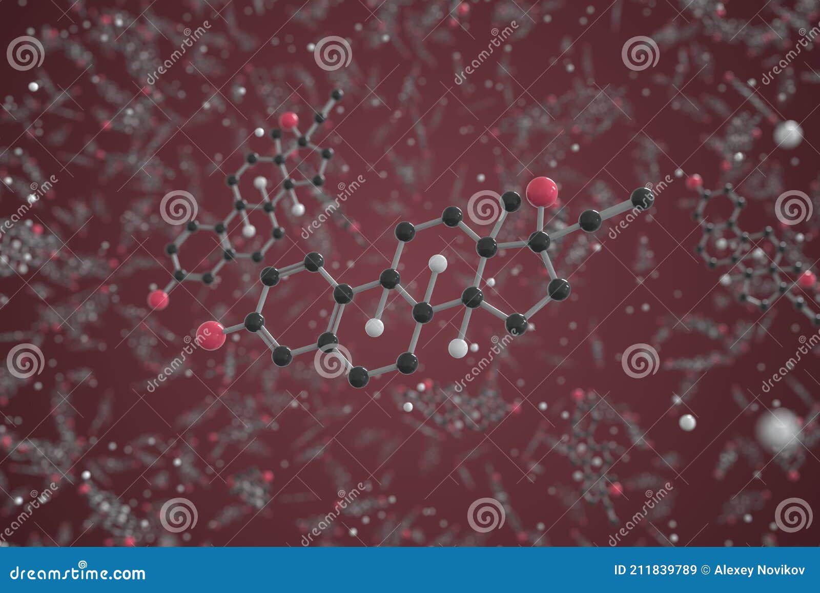 Ethinylestradiol Molecule, Molecular Structures, Hormonal Contraceptive ...