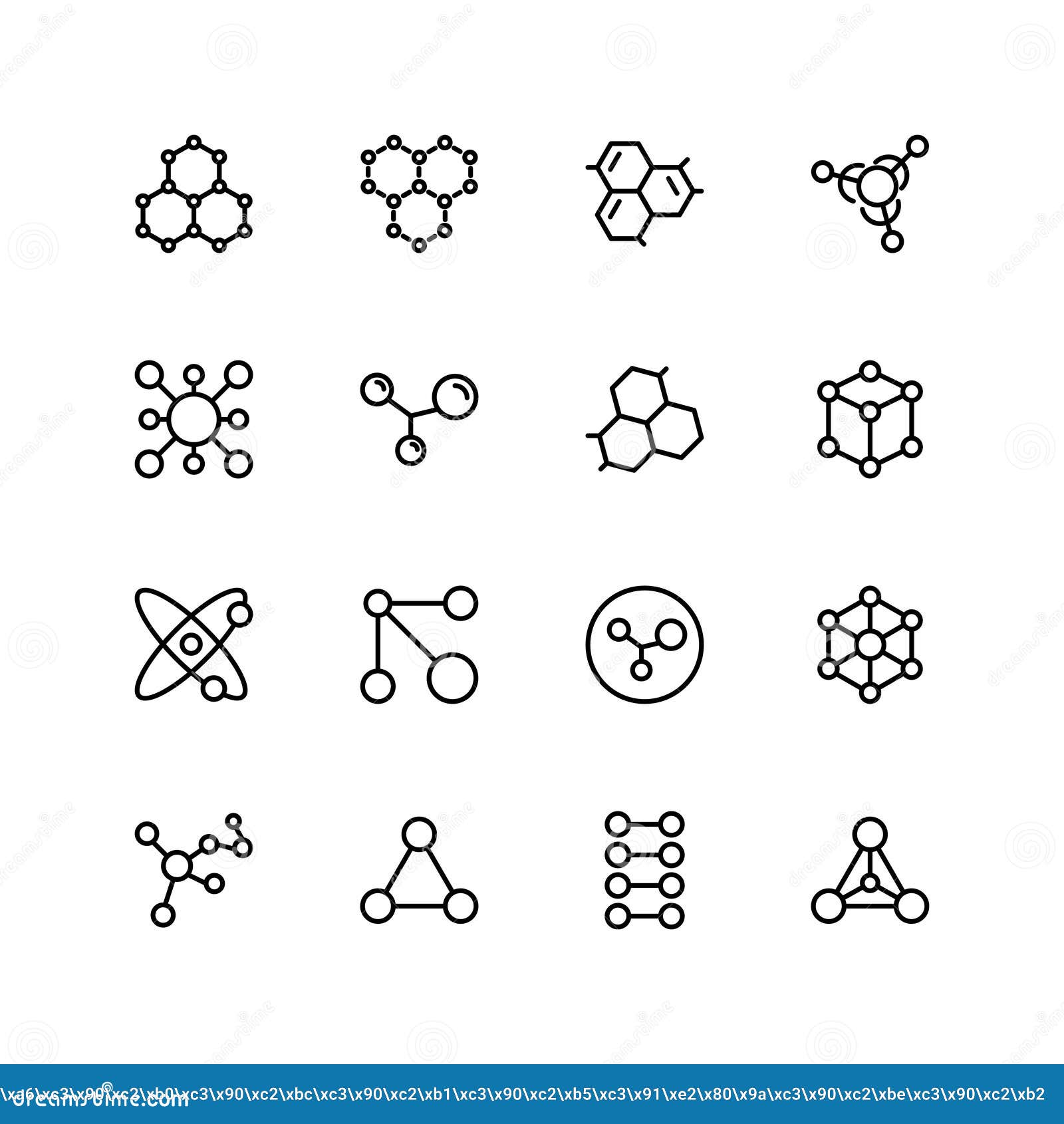 Molecule flat icon stock vector. Illustration of black - 106190348