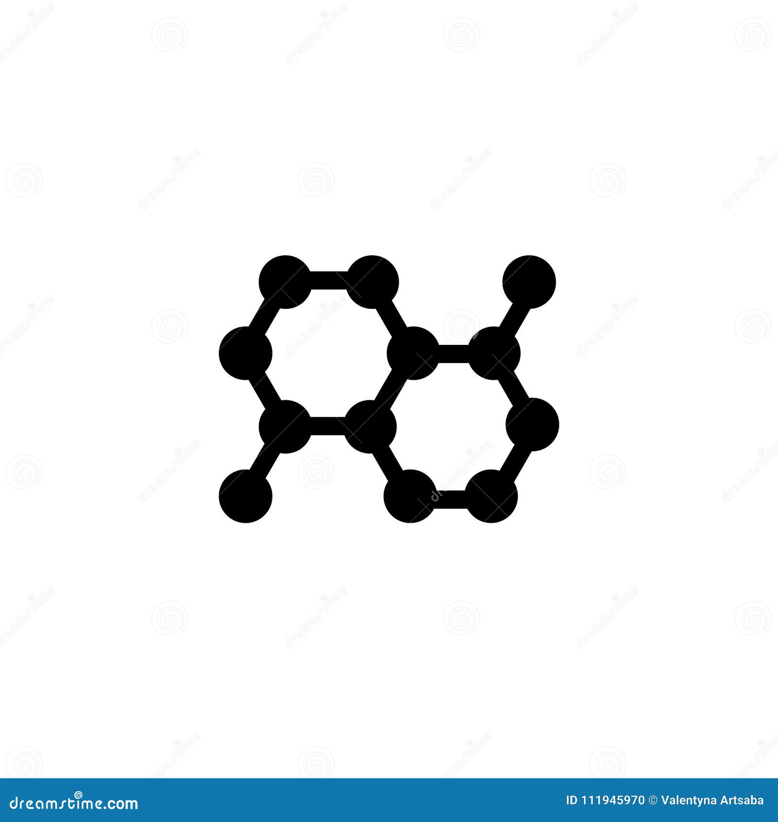 Molecule Flat Vector Icon stock vector. Illustration of network - 111945970