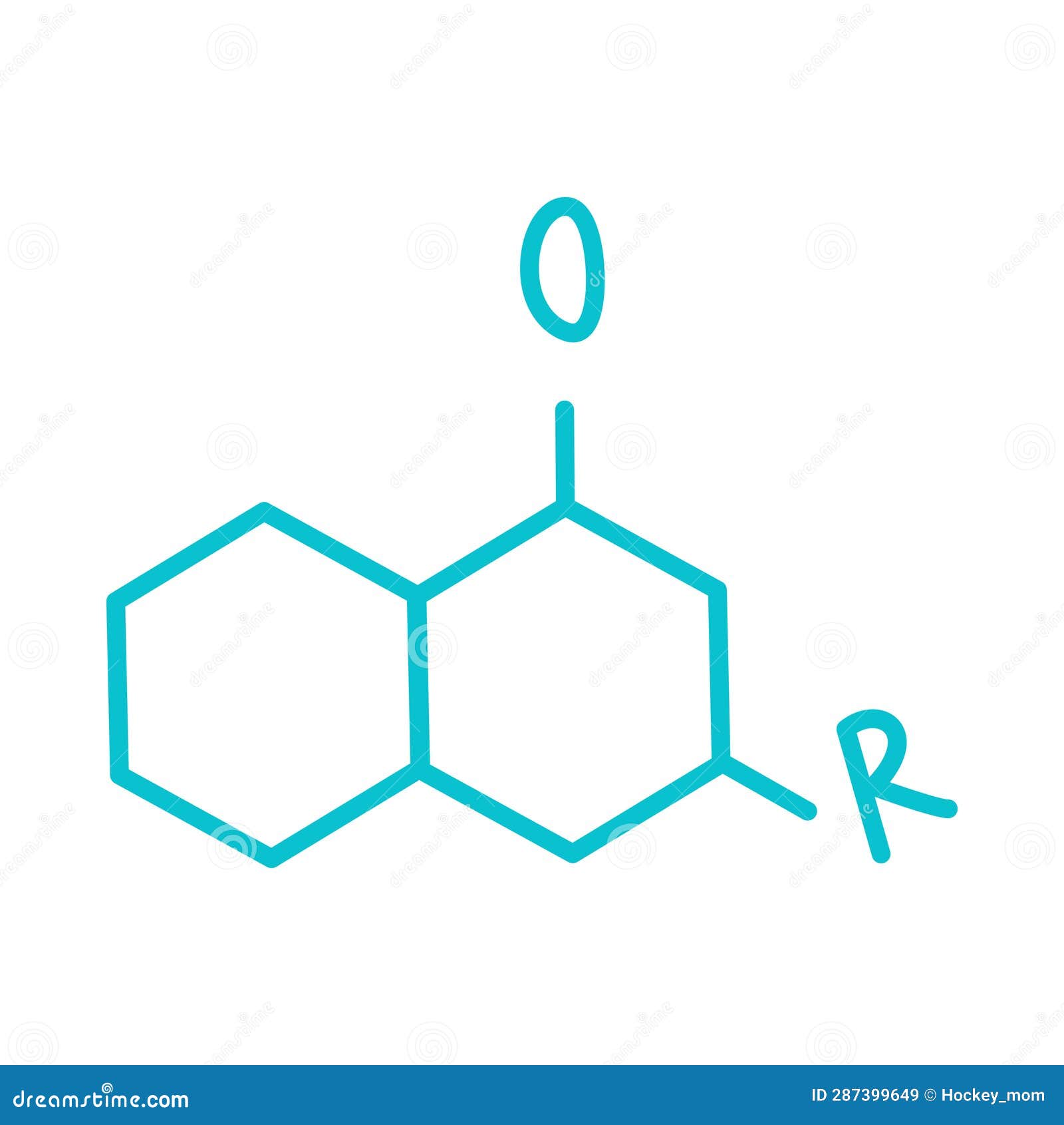 Blue Molecule Formula Icon in Naive Style Stock Illustration ...