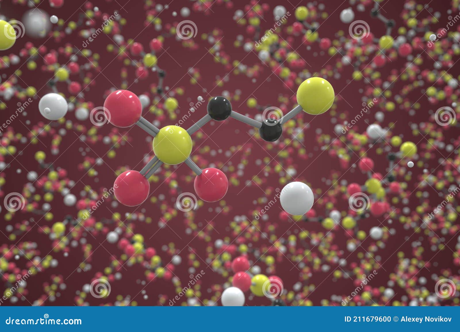 Molecule of Generic Mesna. Molecular Model, Science Related 3d ...