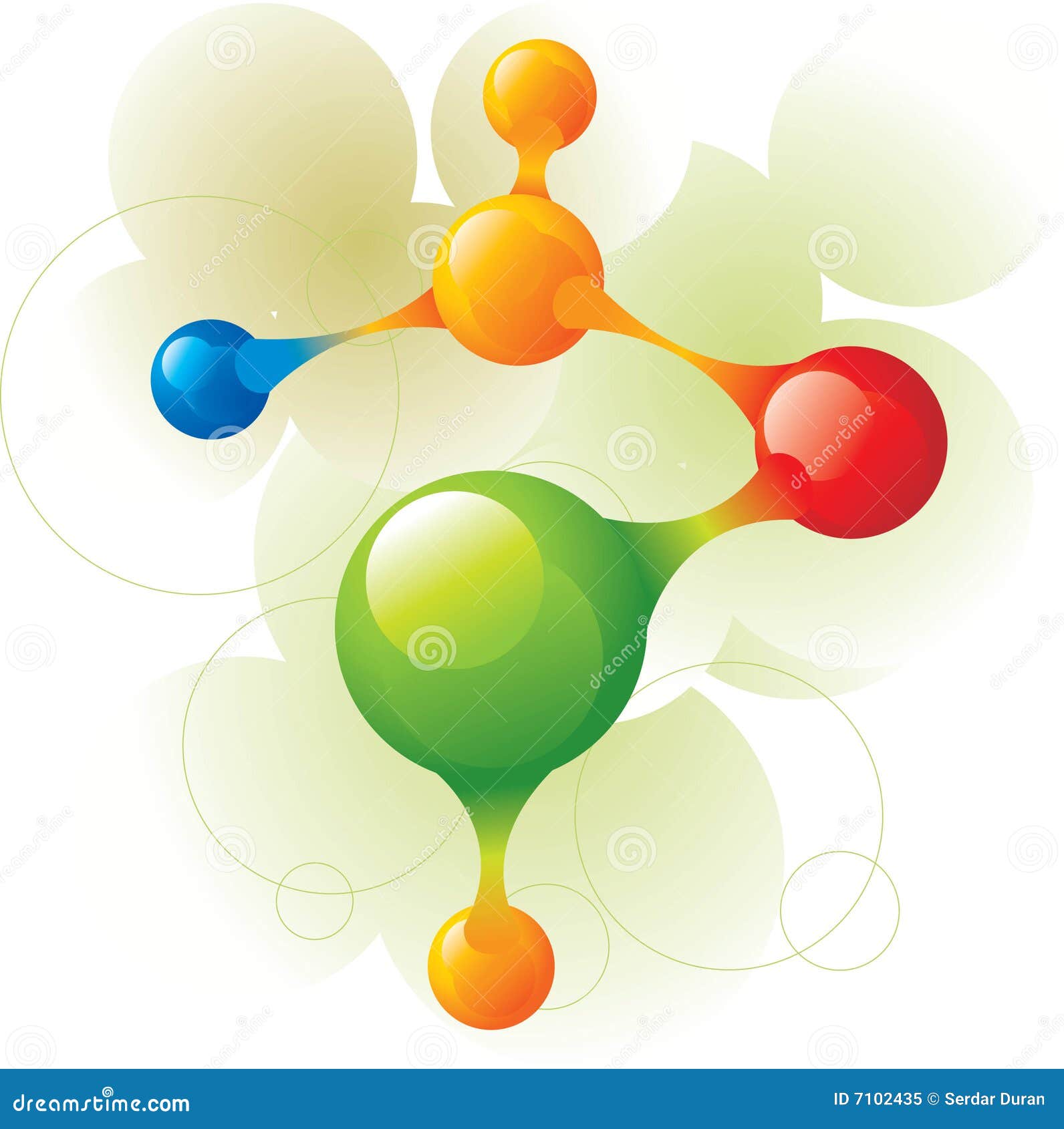 Molecule green stock vector. Illustration of globe, math - 7102435