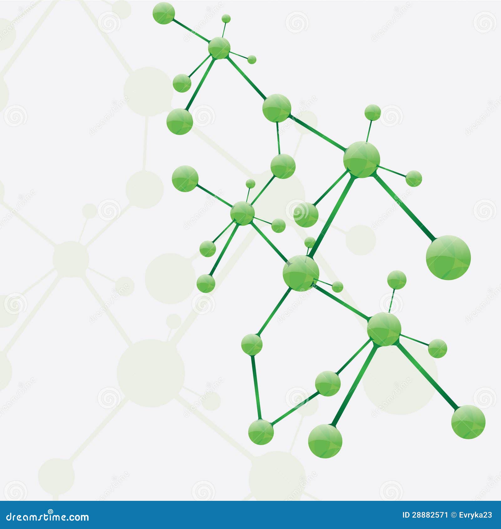 Molecule Green Silver Background Stock Vector - Illustration of element ...