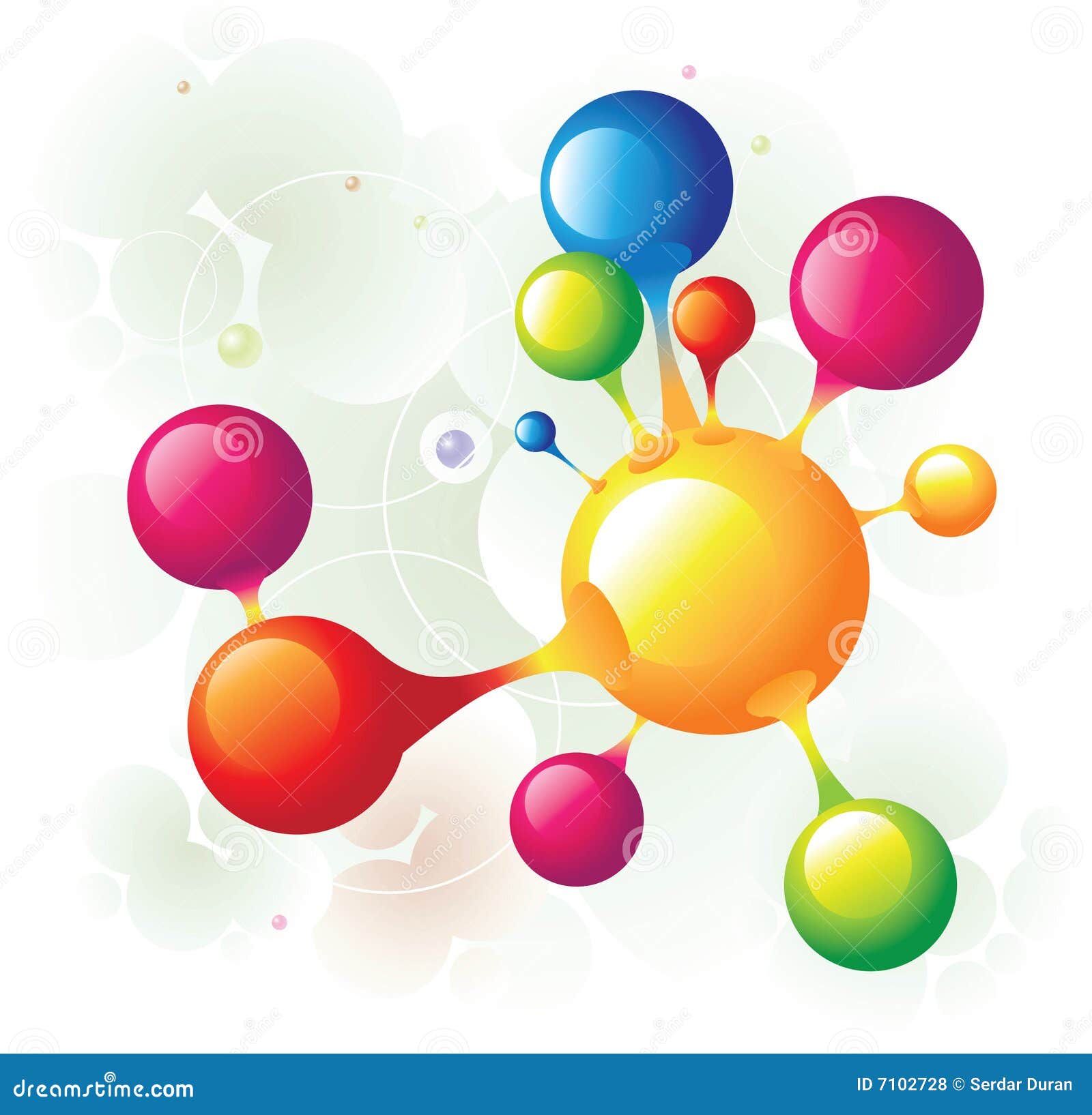 Molecule group stock vector. Illustration of physics, particle - 7102728