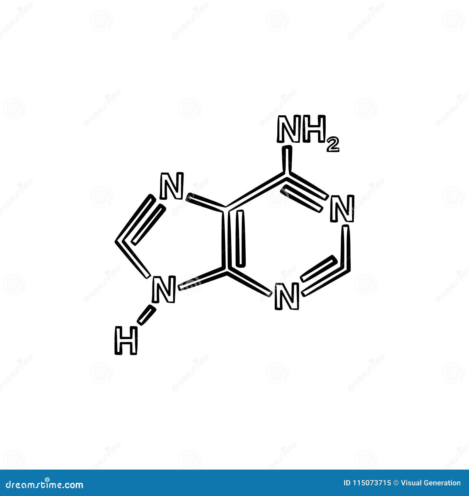 Molecule Hand Drawn Sketch Icon. Stock Vector - Illustration of design ...