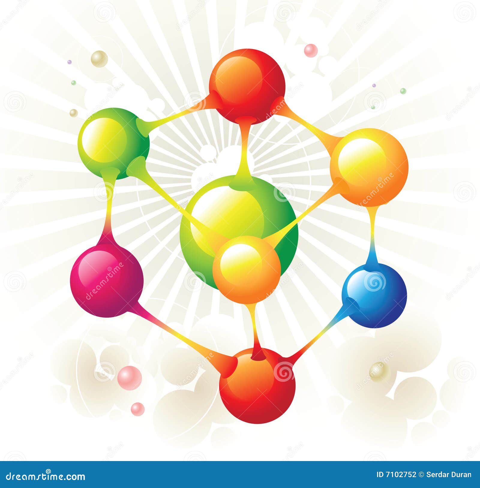 Molecule hexagon stock vector. Illustration of process - 7102752