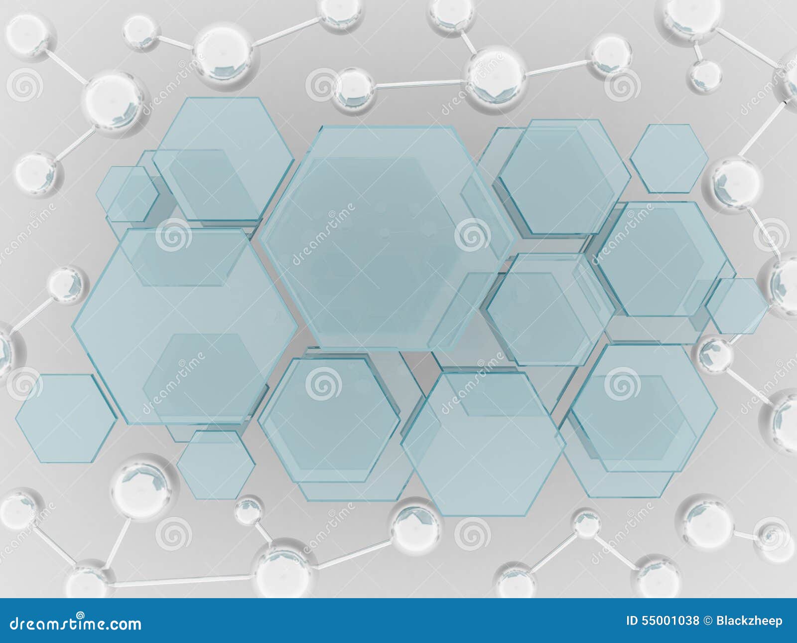 Molecule and Hexagon Glass Science Background Stock Illustration ...