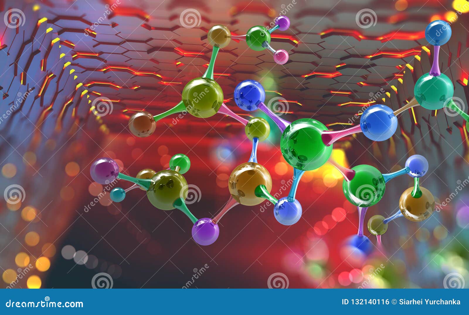 Molecule. Hi Tech Technology in the Field of Genetic Engineering Stock ...