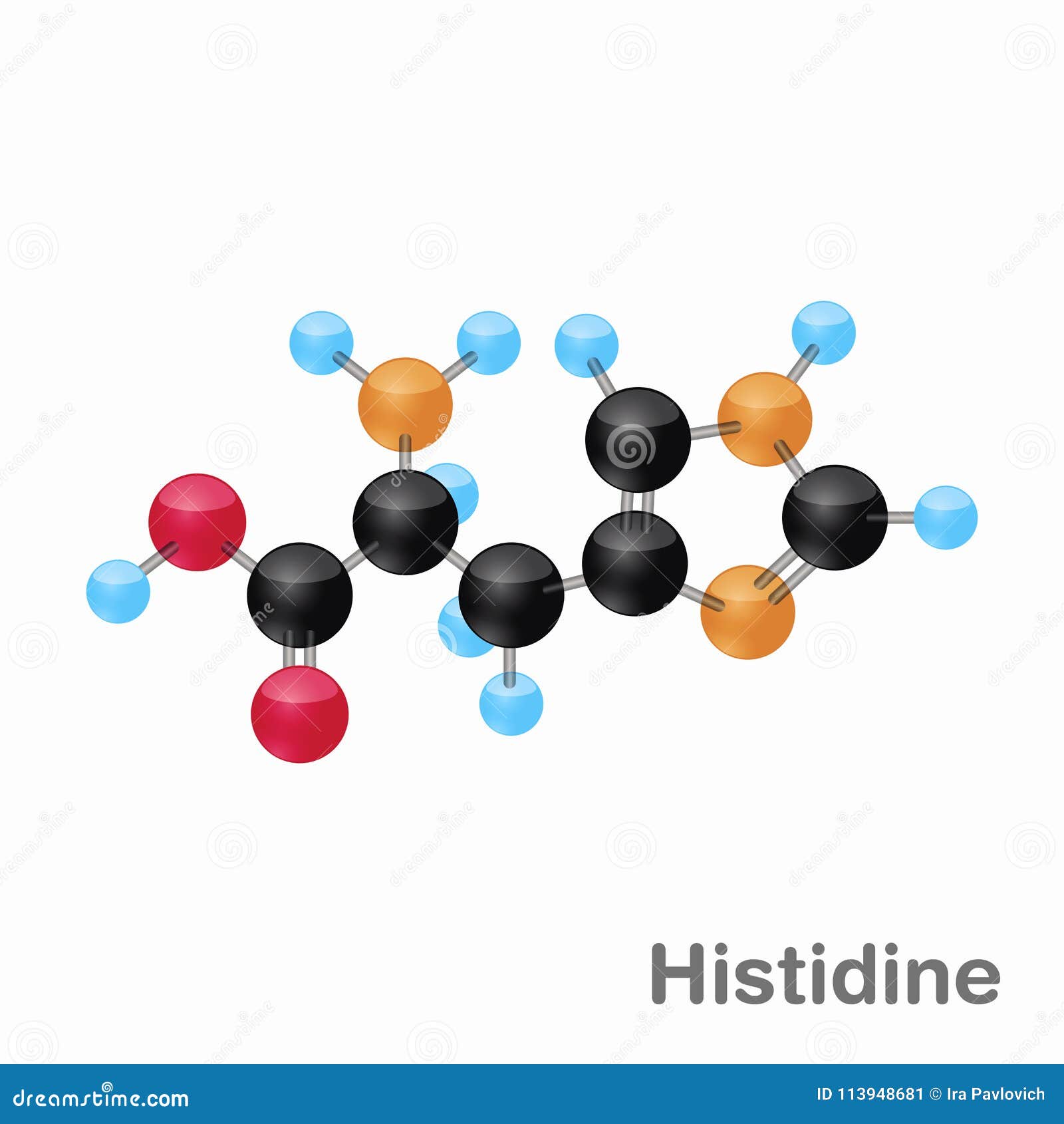 Molecular Omposition and Structure of Histidine, His, Best for Books ...