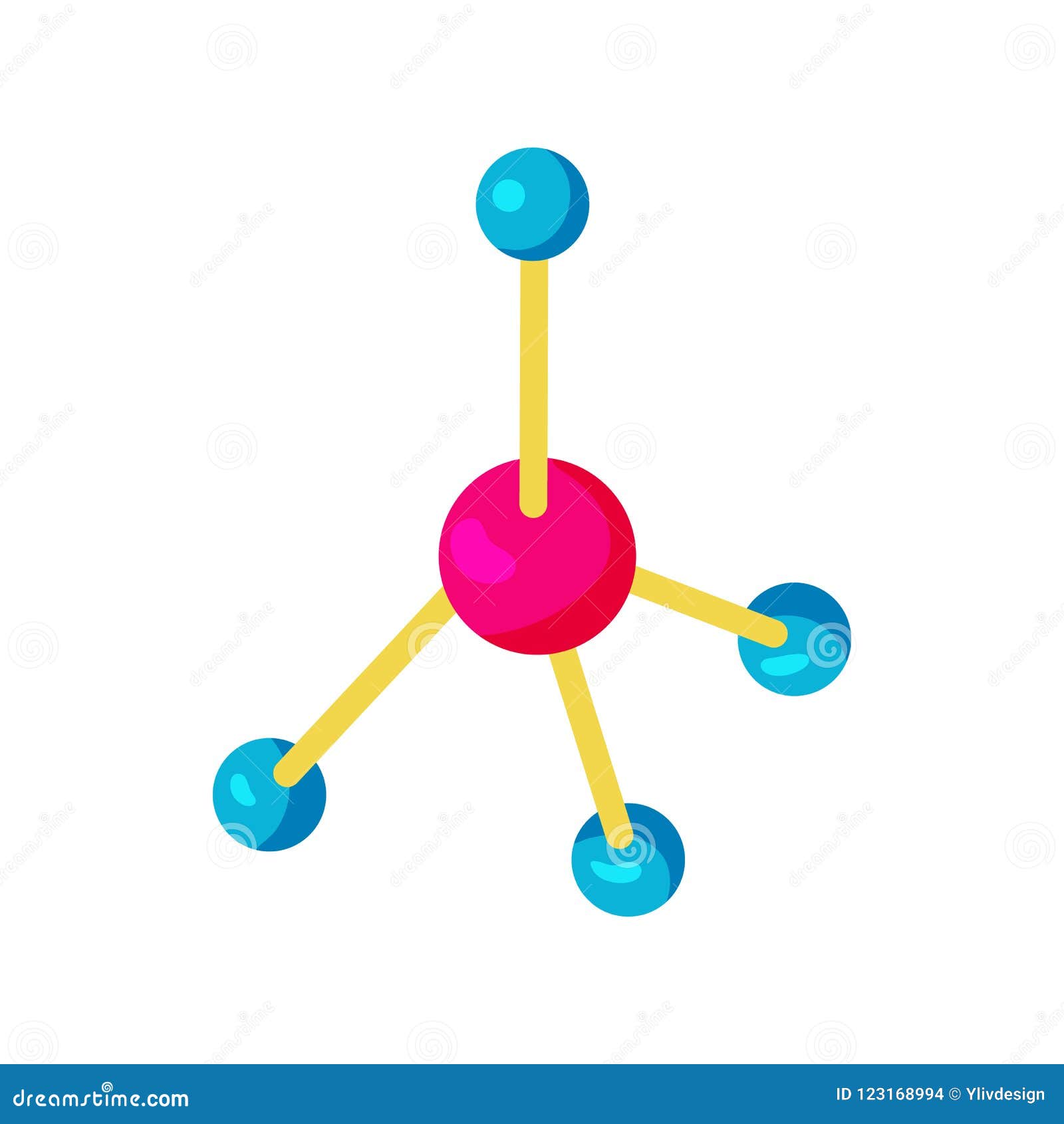 Molecule Icon in Cartoon Style Stock Illustration - Illustration of ...