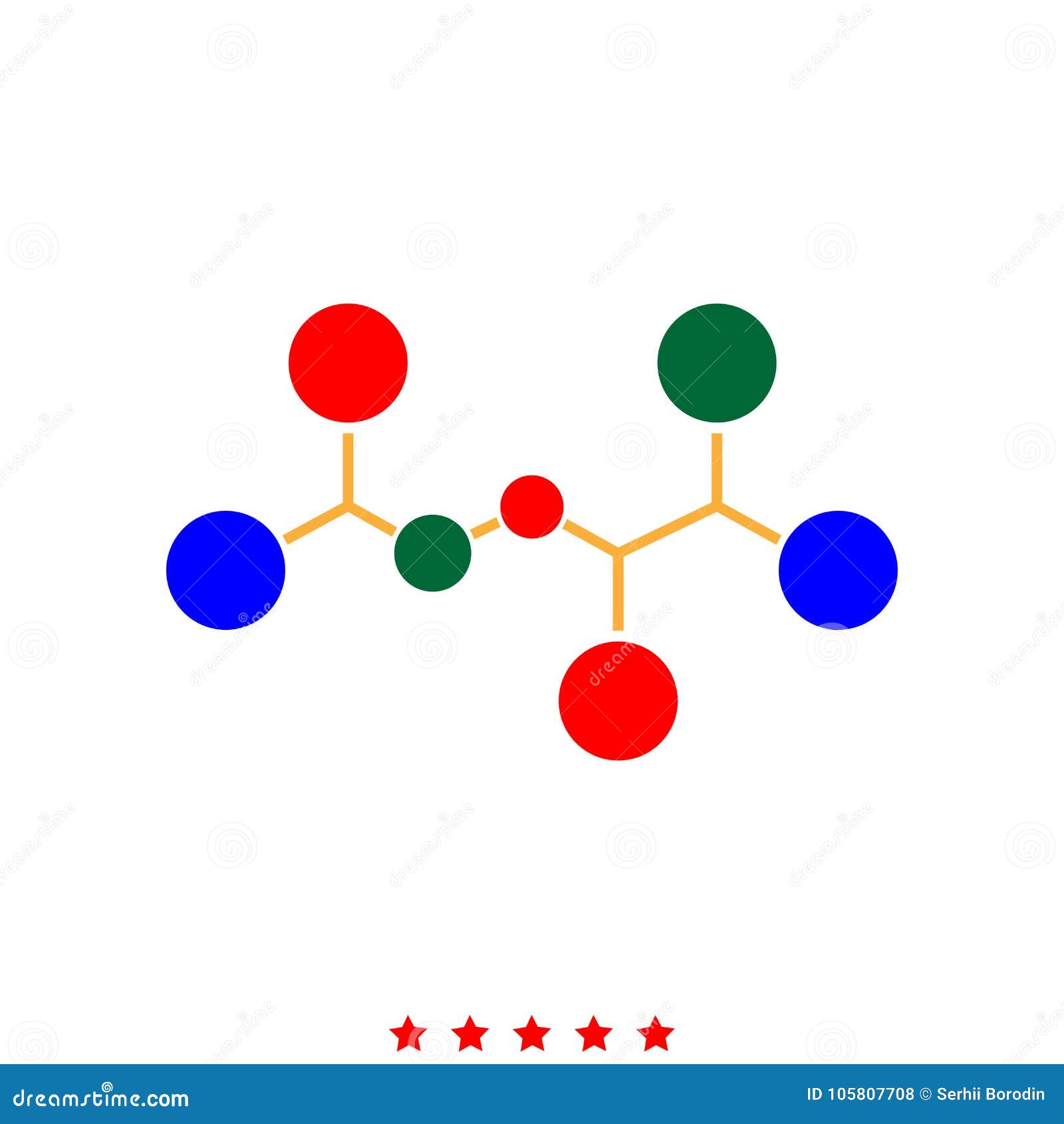 Molecule Icon . Different Color Stock Vector - Illustration of nuclear ...