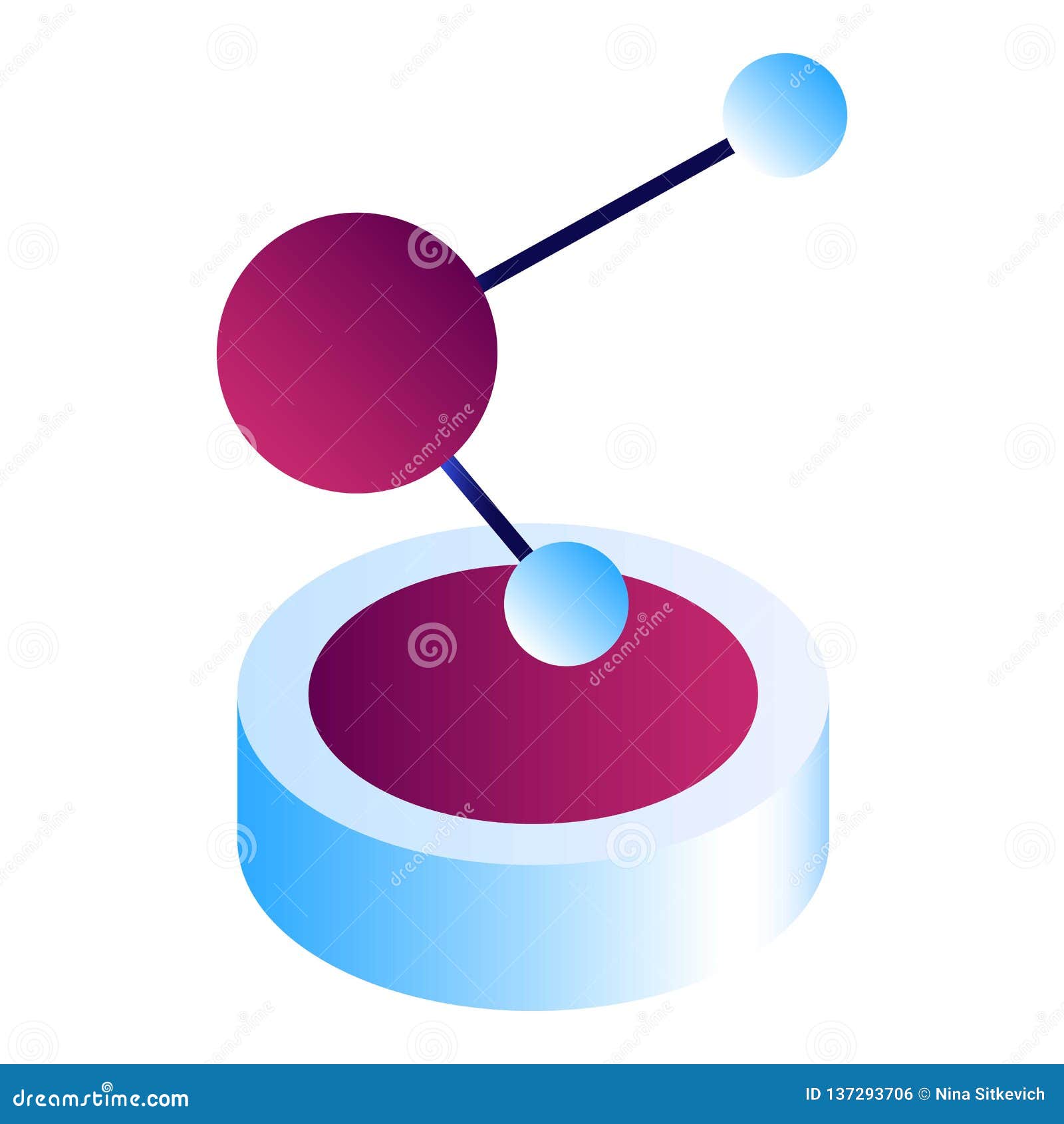 Molecule Icon, Isometric Style Stock Vector - Illustration of cartoon ...