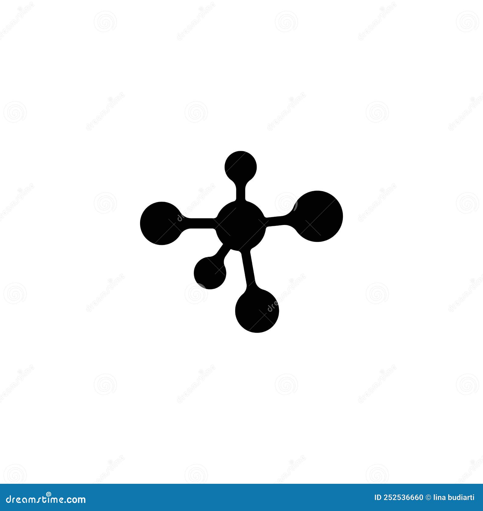 Molecule icon stock vector. Illustration of design, atom - 252536660