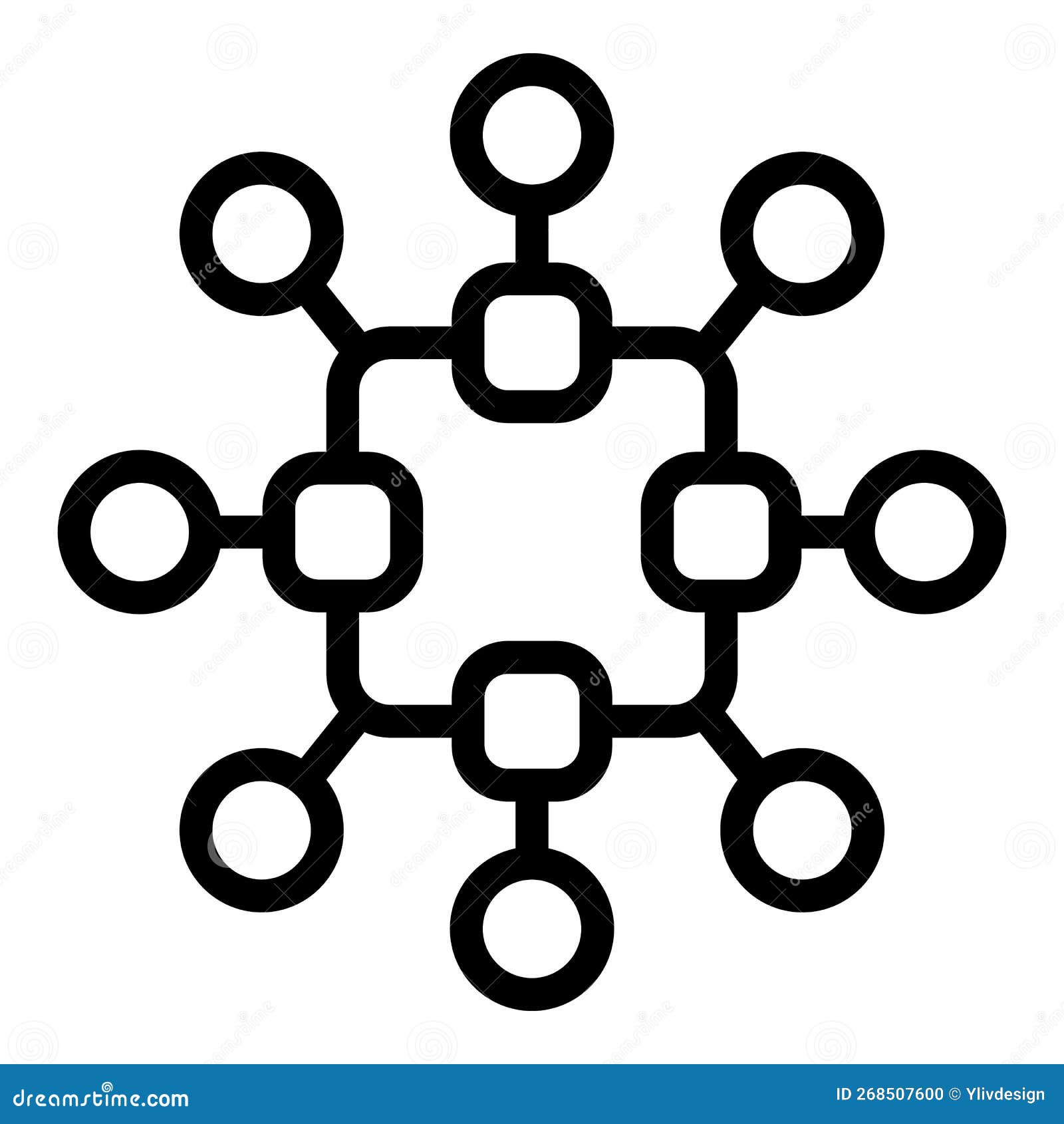 Molecule Icon Outline Vector. Amino Peptide Stock Vector - Illustration ...