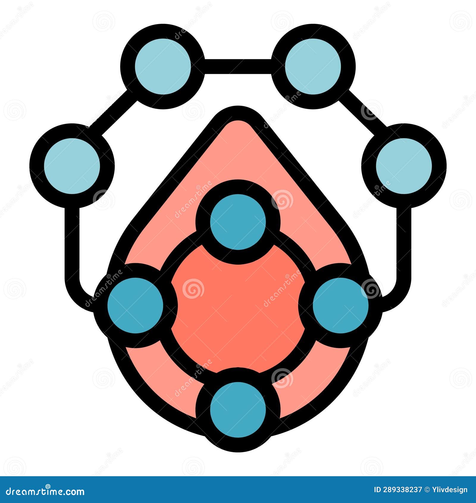 Molecule icon vector flat stock vector. Illustration of structure ...