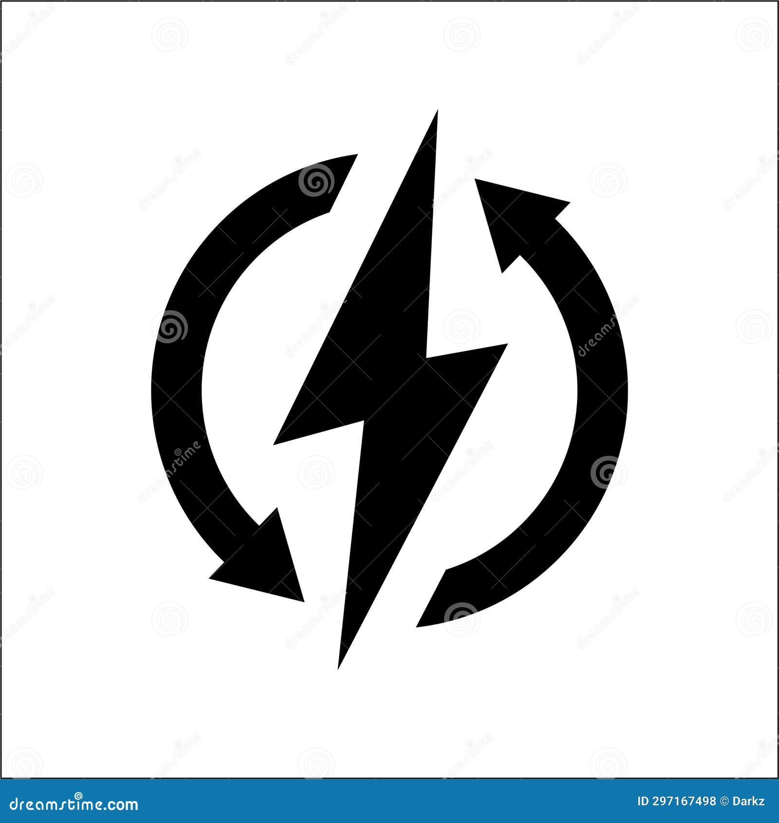 Energy Sign And Symbol Square Vector Blue Icon | CartoonDealer.com ...