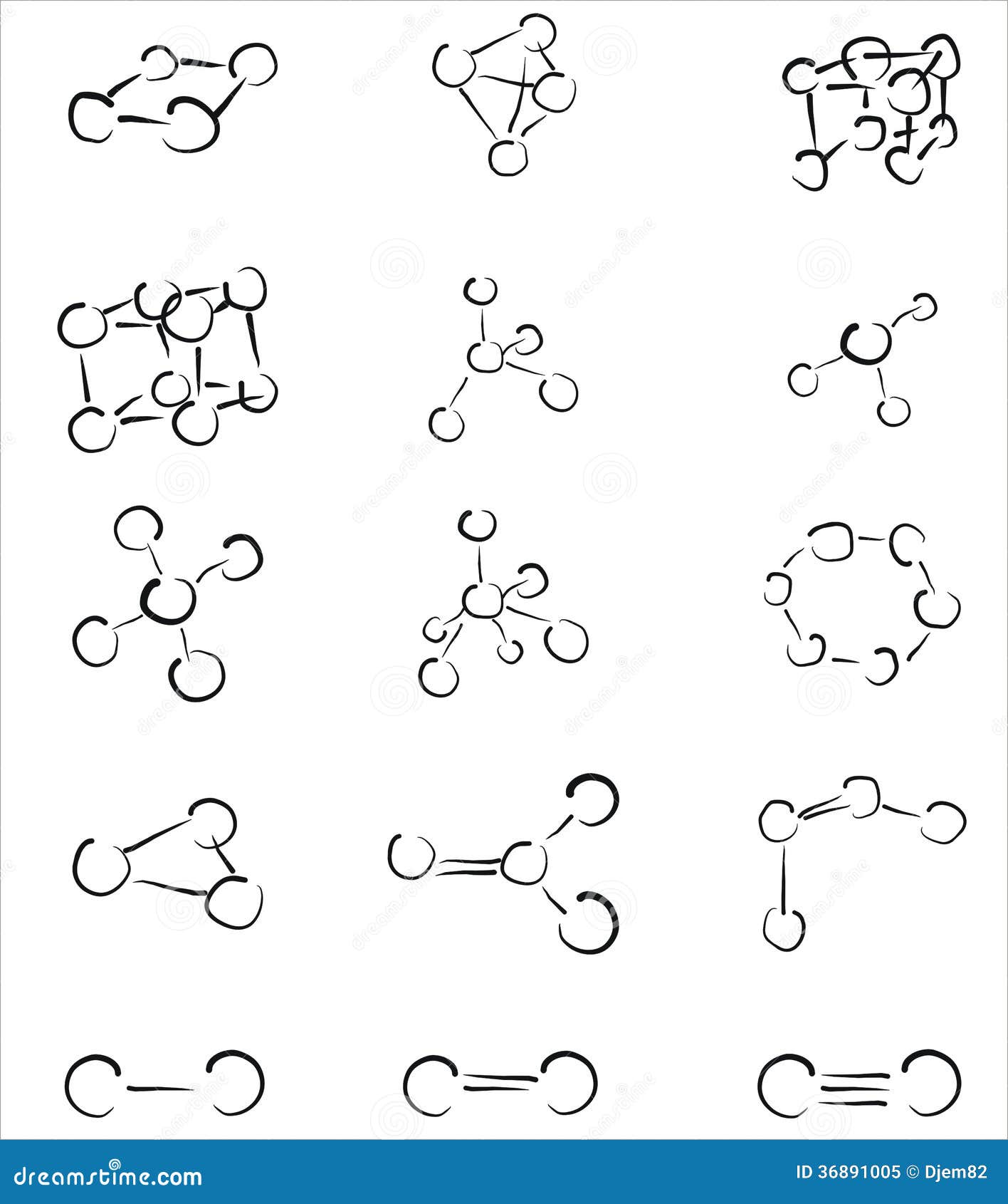 Molecule icons stock illustration. Illustration of biotechnology - 36891005