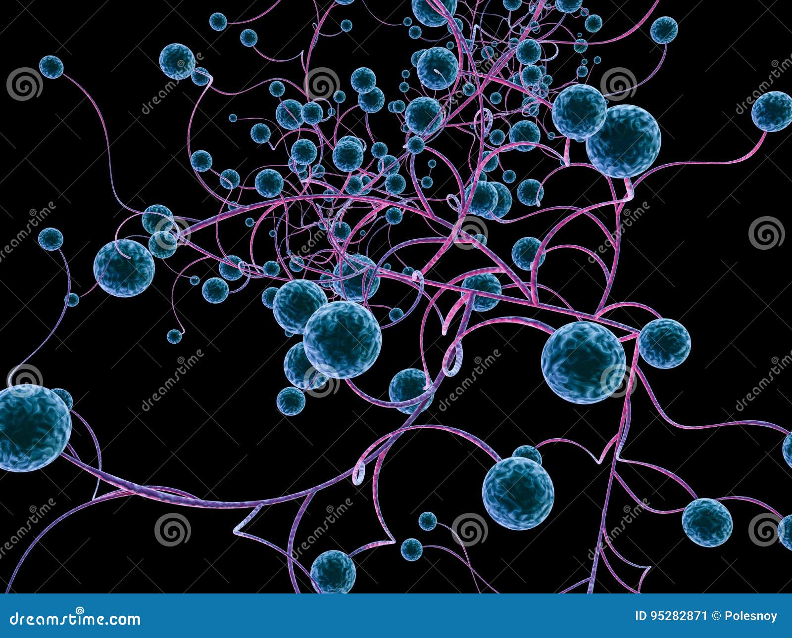 Molecule Illustration Over Biology Medicine Scientific Background Stock ...