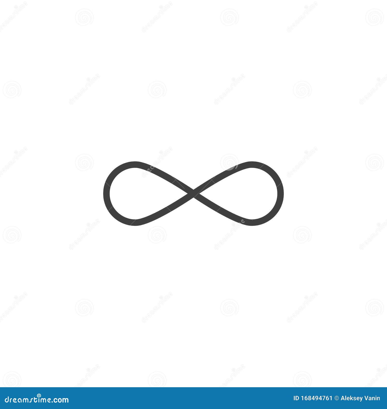 Infinity Shape Logo, Three OOO Letters Connection, Thin Parallel ...