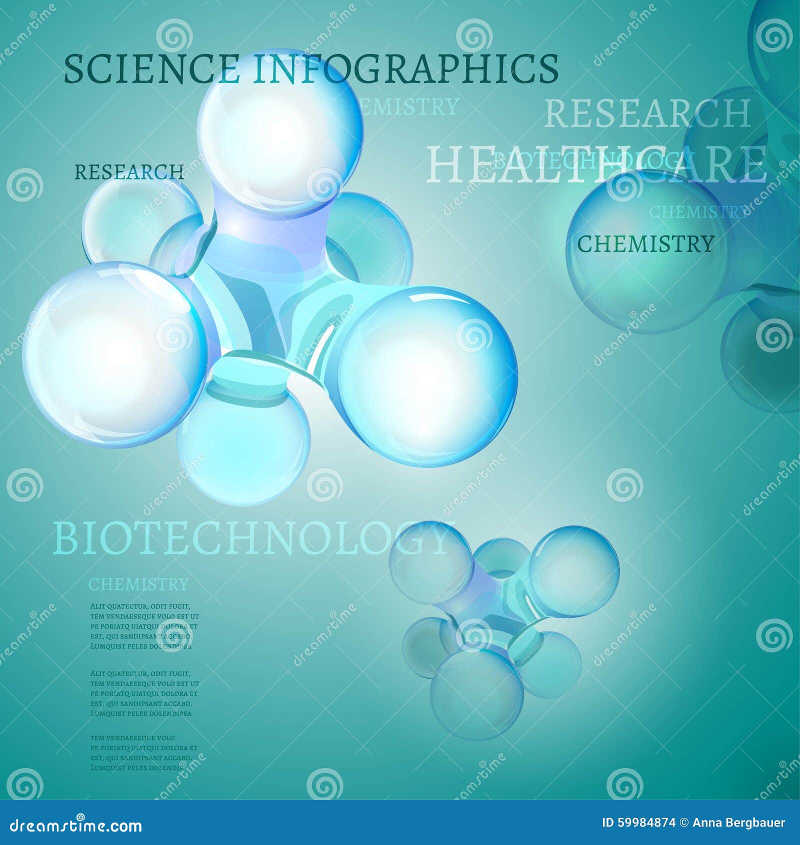 Molecule infographics stock vector. Illustration of infographic - 59984874
