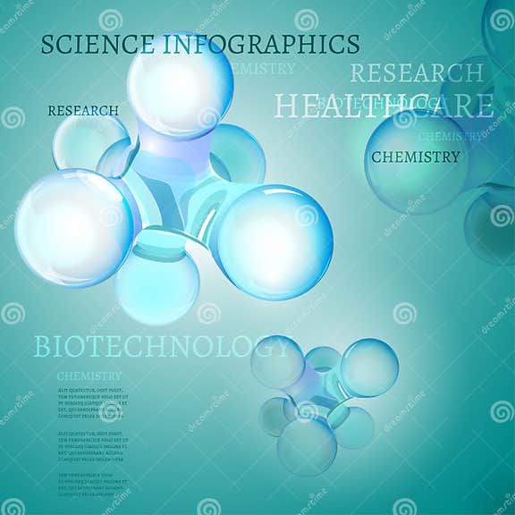 Molecule infographics stock vector. Illustration of infographic - 59984874