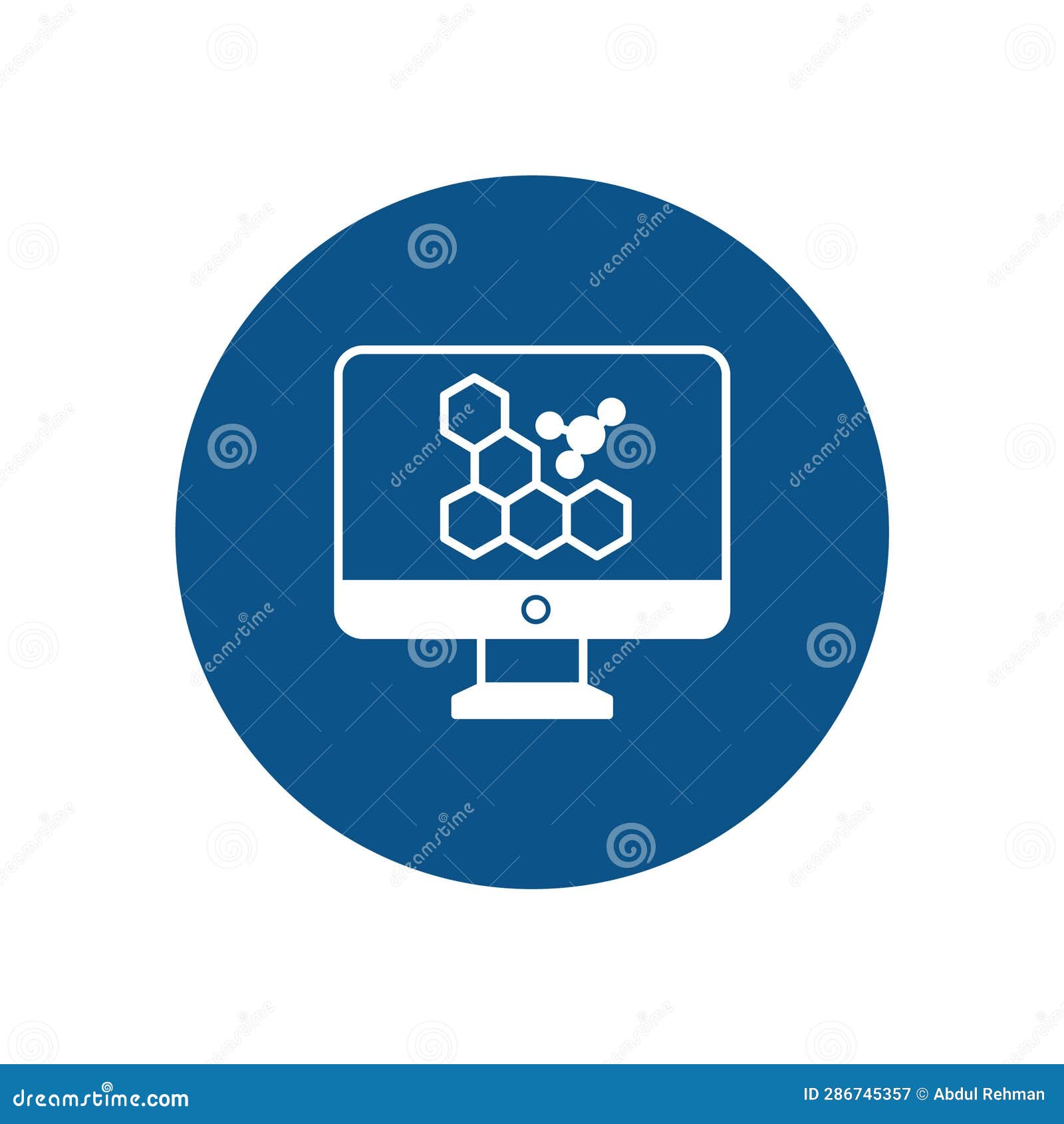 Molecule on Lcd Vector Icon Which Can Easily Modify or Edit. Stock ...