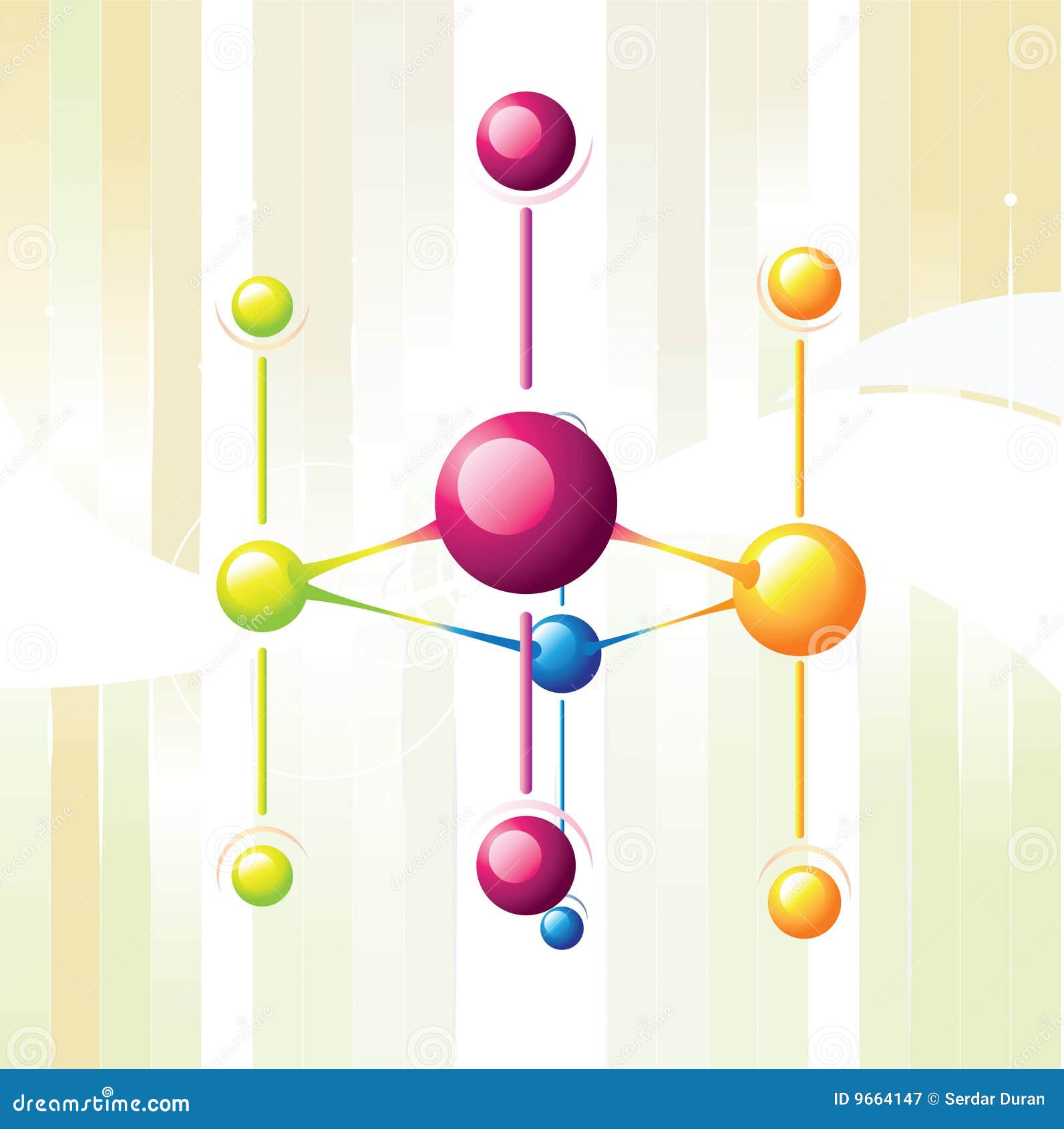 Molecule line stock vector. Illustration of abstract, chemistry - 9664147
