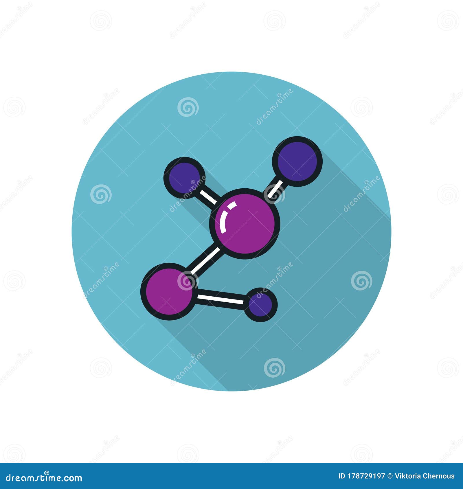 Molecule Line Icon, Vector Illustration Stock Illustration ...