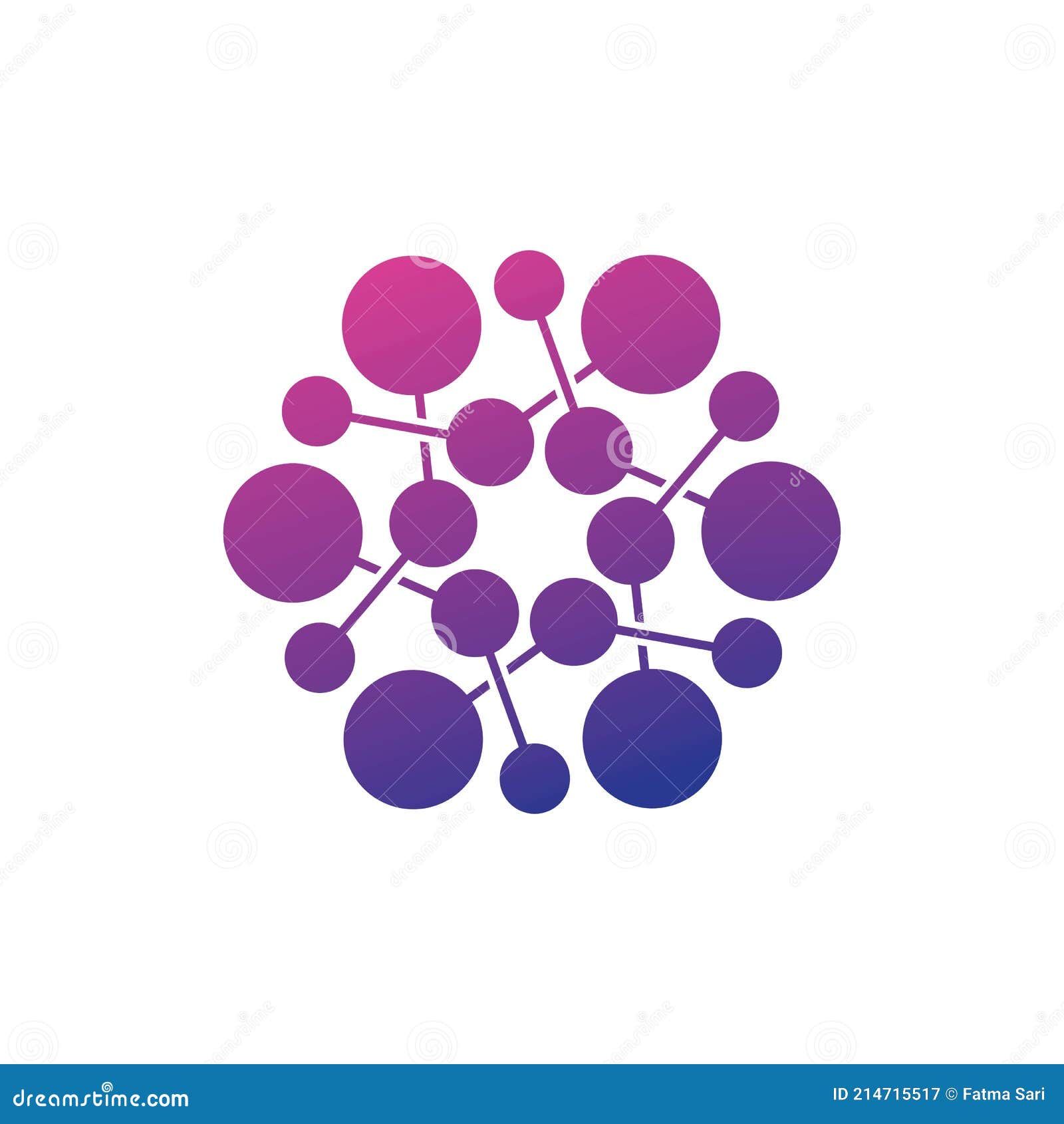 Molecule logo design stock vector. Illustration of template - 214715517