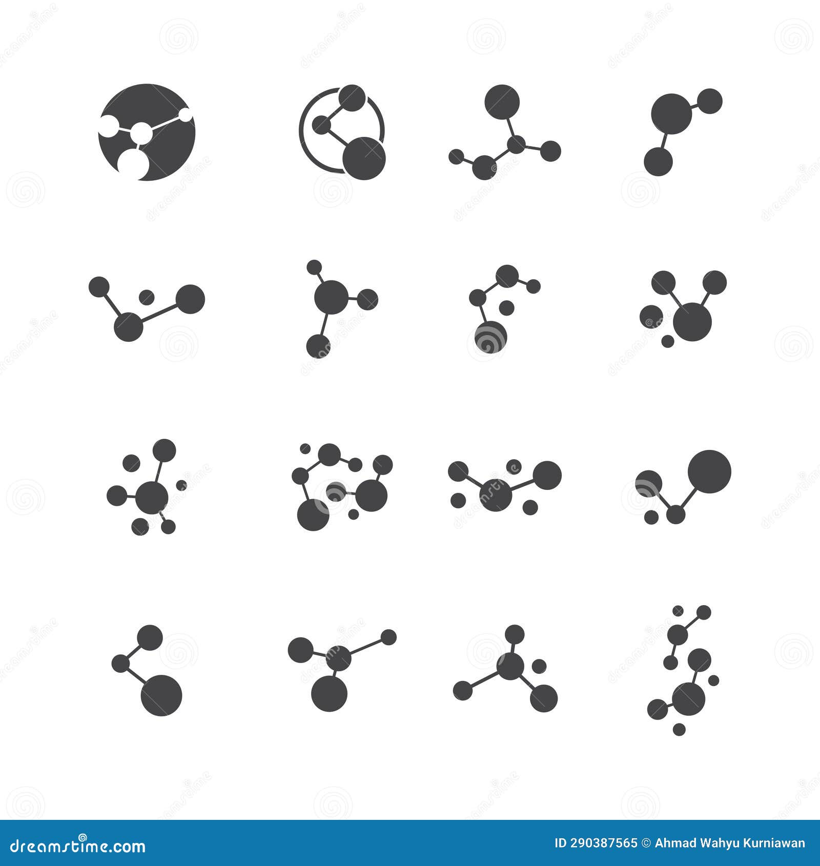 Molecule logo icon stock vector. Illustration of nucleus - 290387565