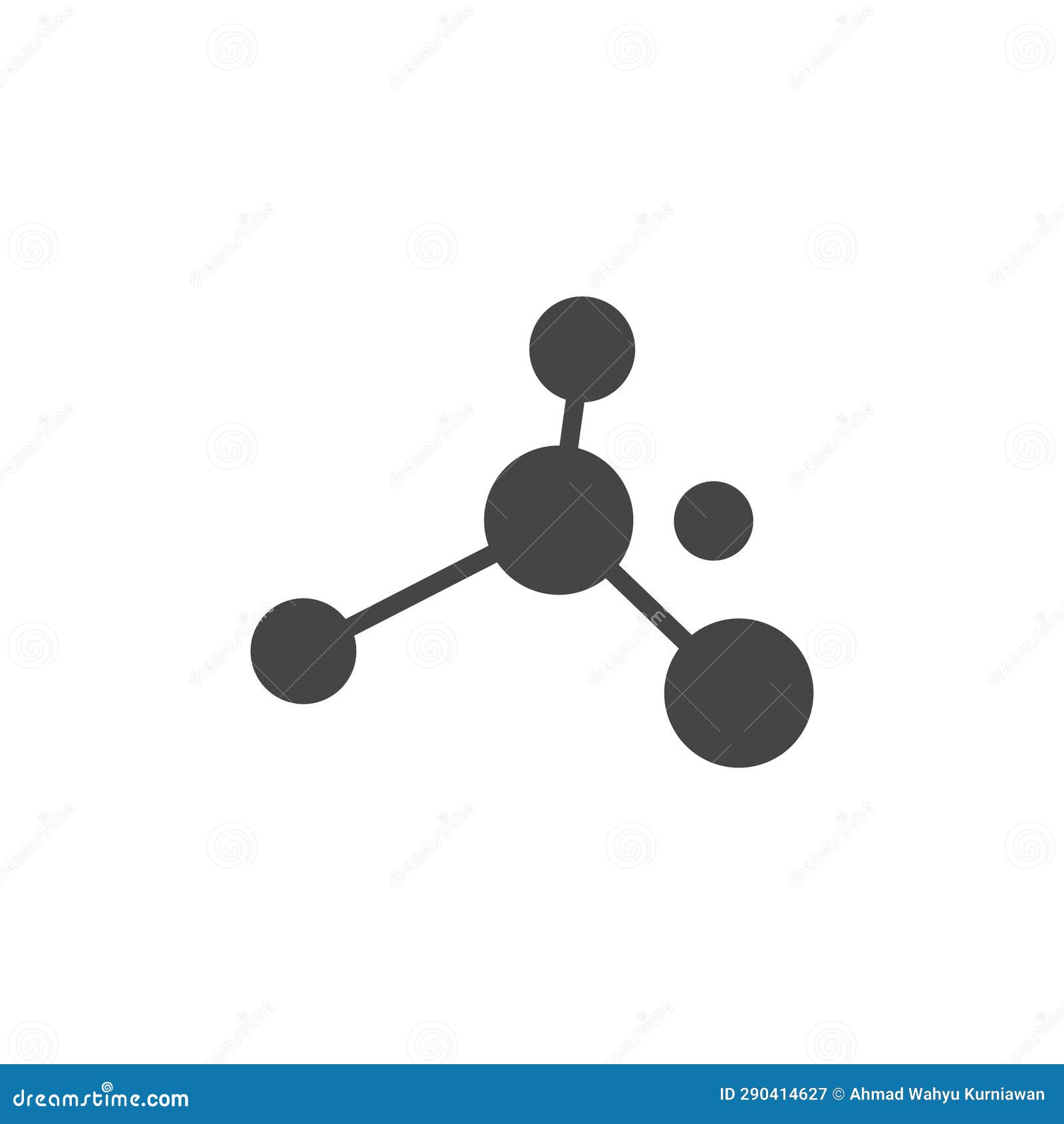 Molecule logo icon stock vector. Illustration of atom - 290414627