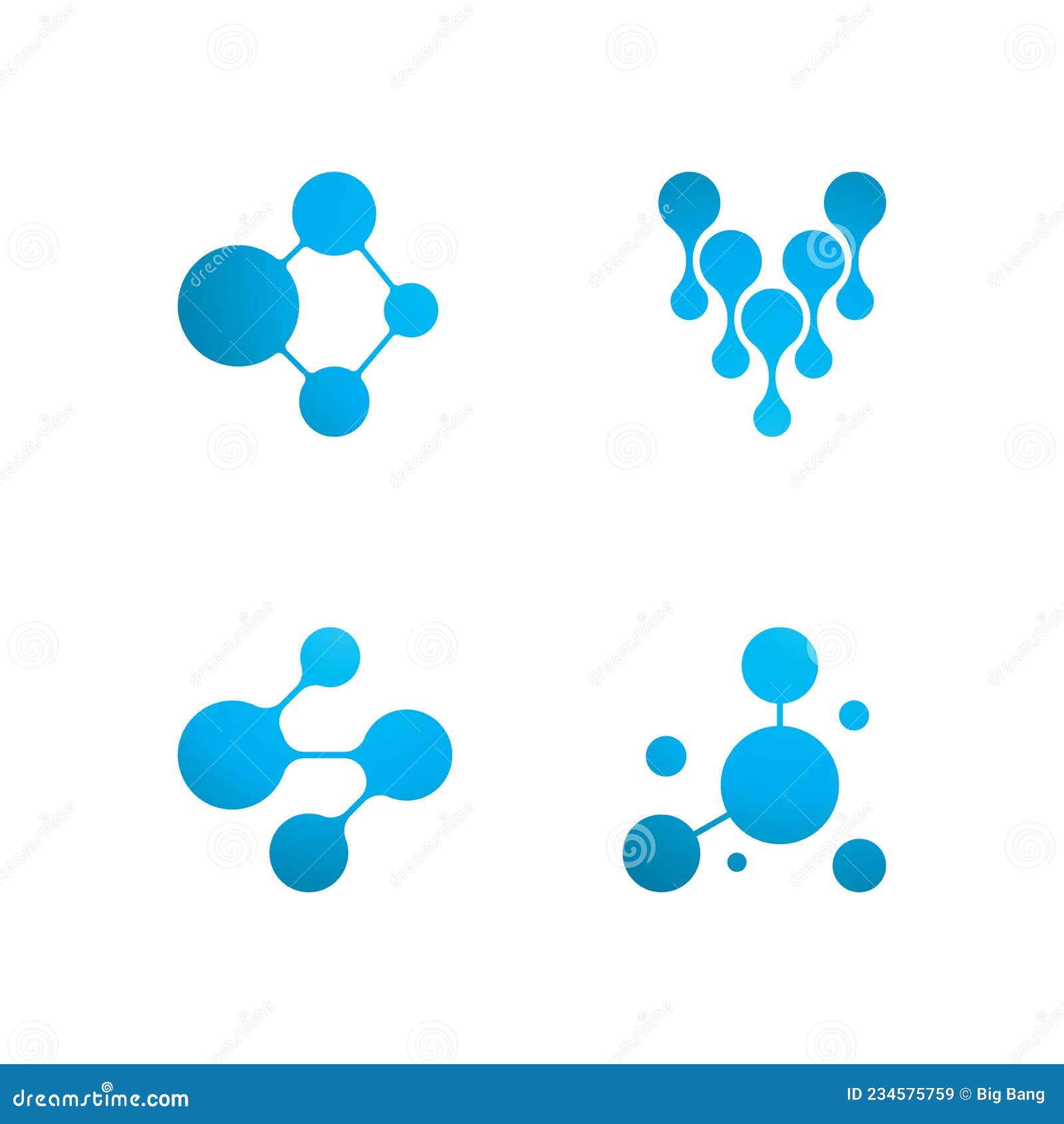 Molecule Logo Icon Template for Science Brand Identity Stock Vector ...