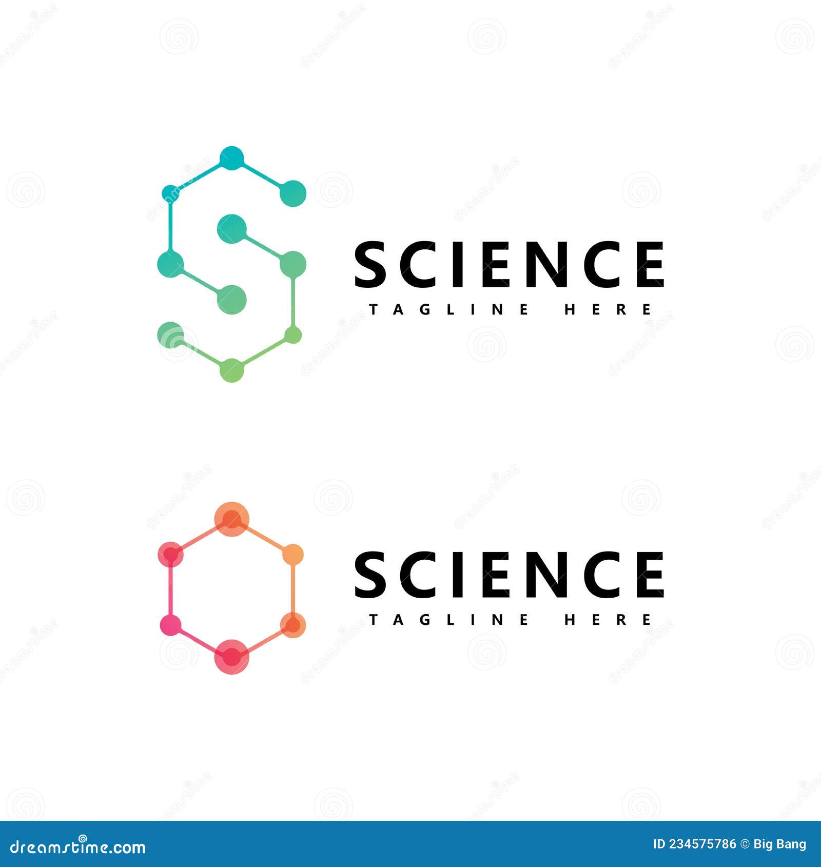 Molecule Logo Icon Template for Science Brand Identity Stock Vector ...