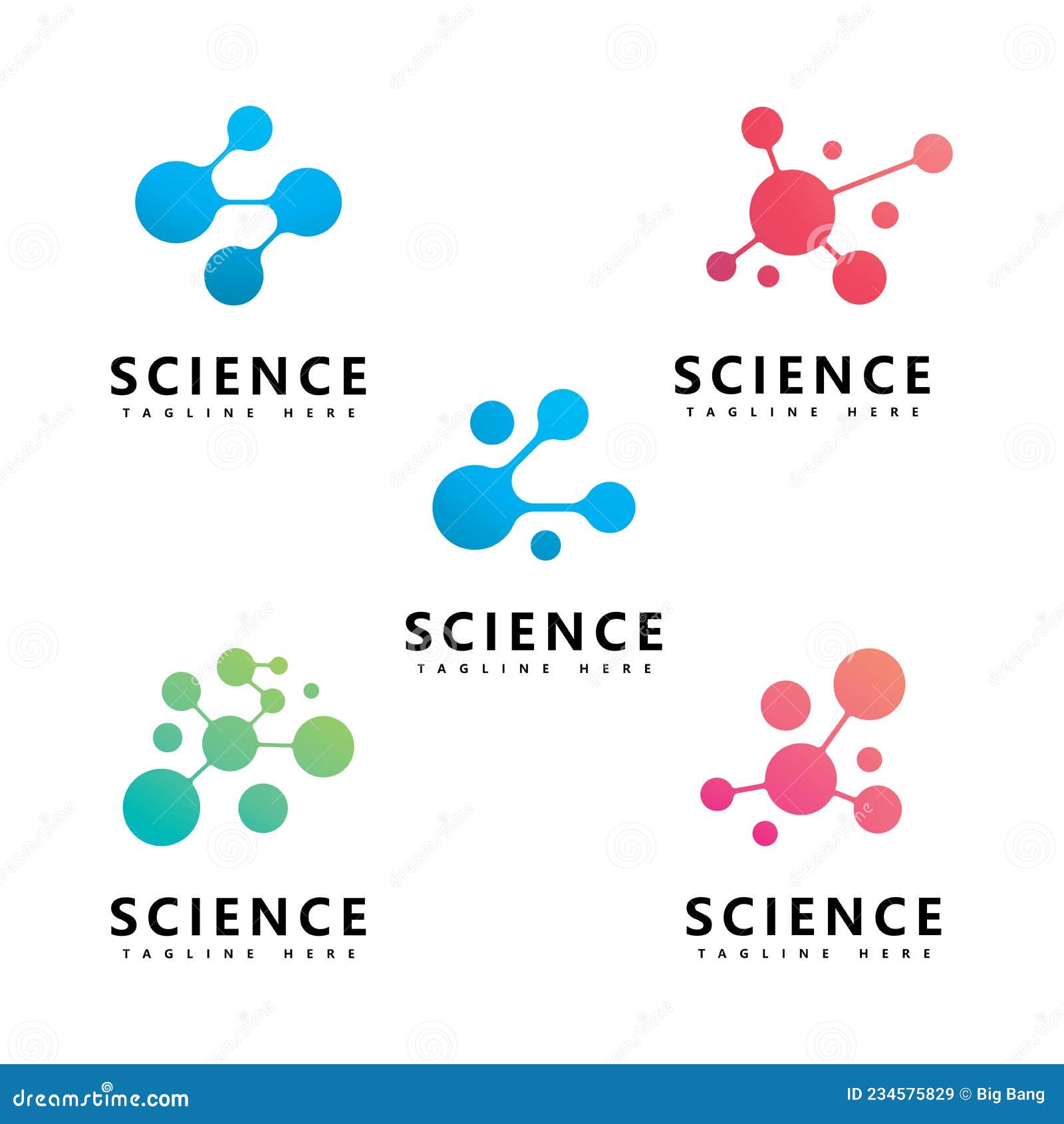 Molecule Logo Icon Template for Science Brand Identity Stock Vector ...