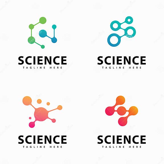 Molecule Logo Icon Template for Science Brand Identity Stock Vector ...