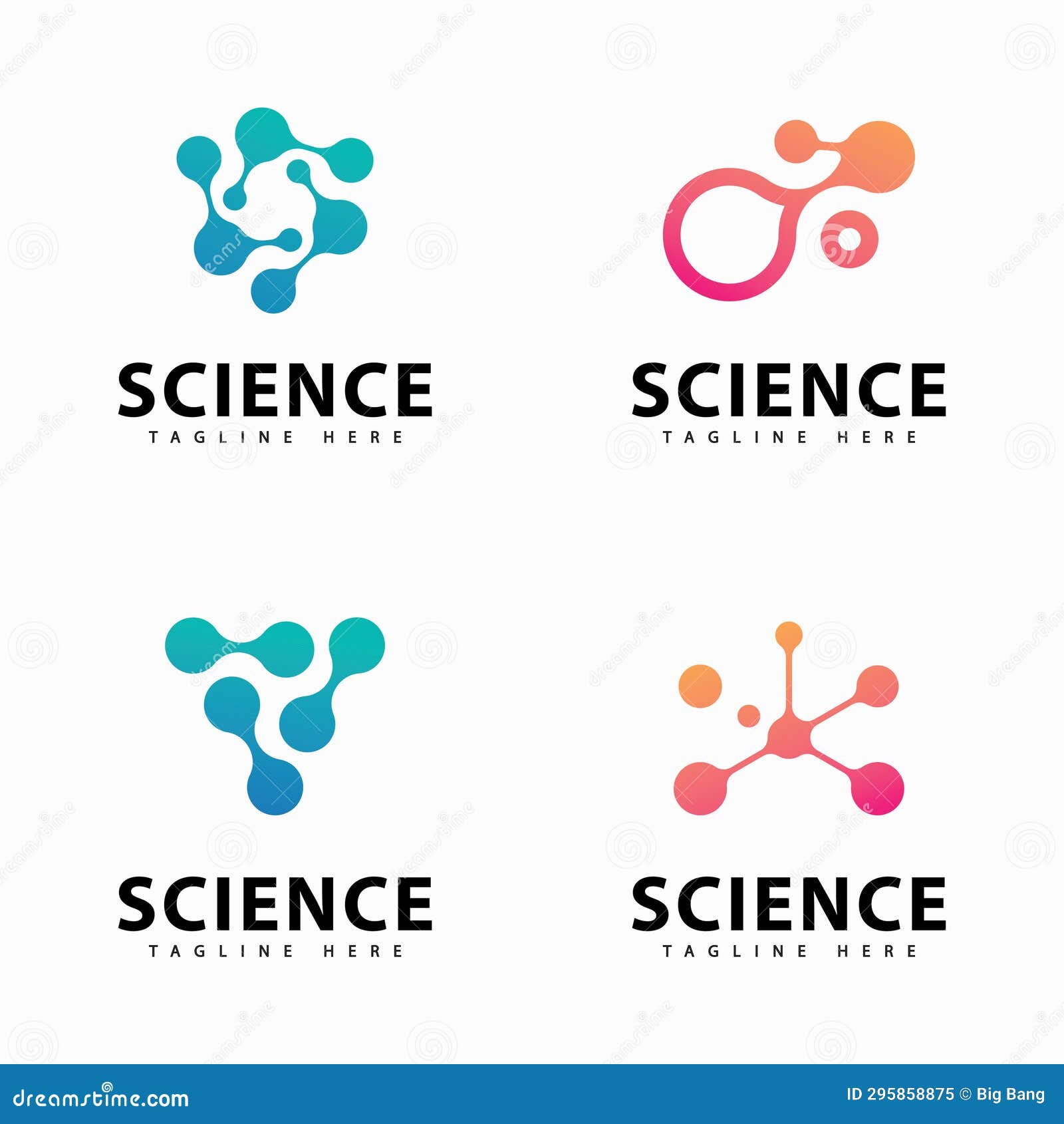 Molecule Logo Icon Template for Science Brand Identity Stock Vector ...