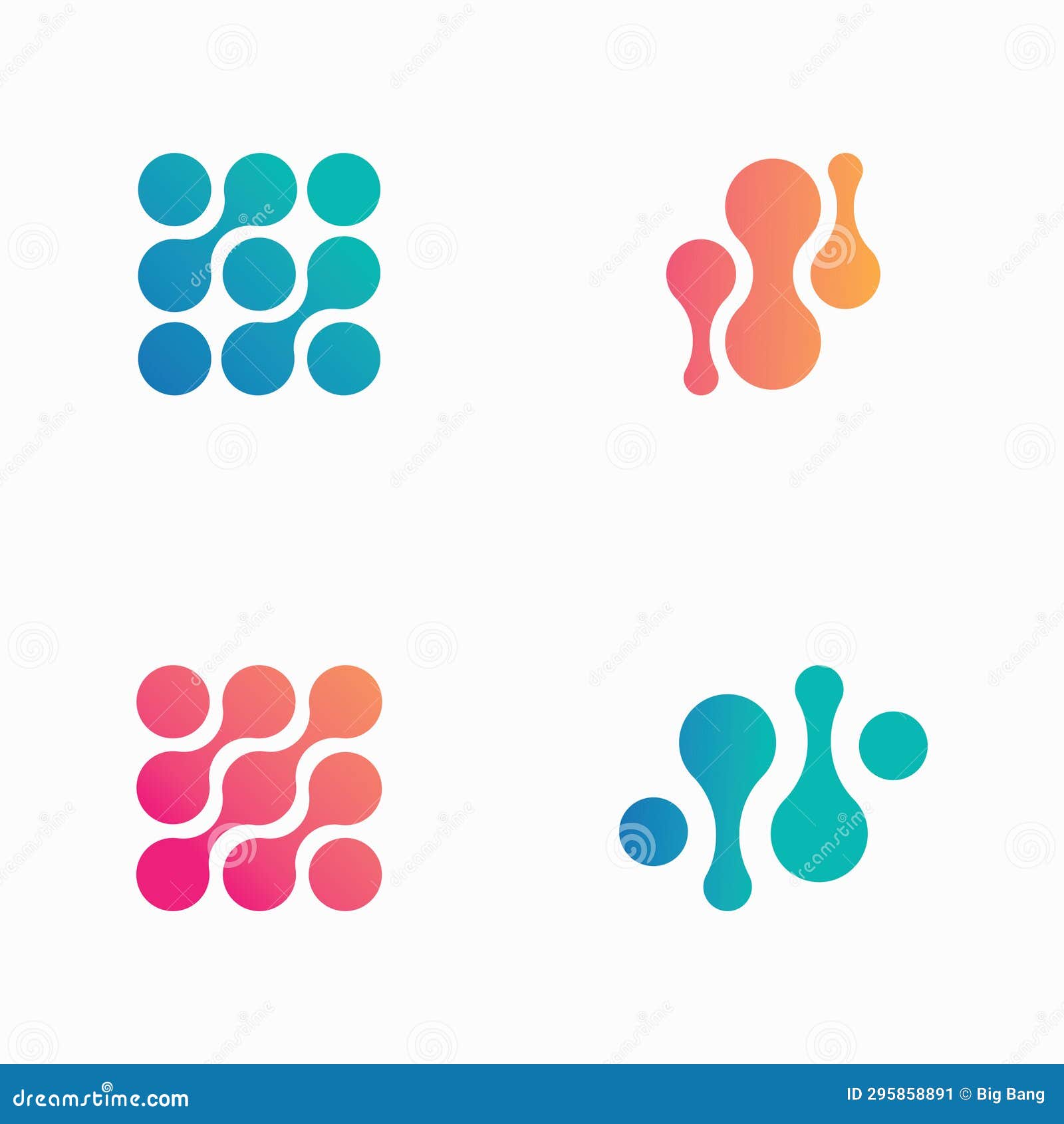 Molecule Logo Icon Template for Science Brand Identity Stock Vector ...