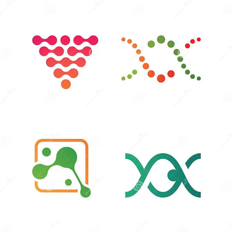 Molecule Logo Icon Template for Science Brand Identity Stock Vector ...