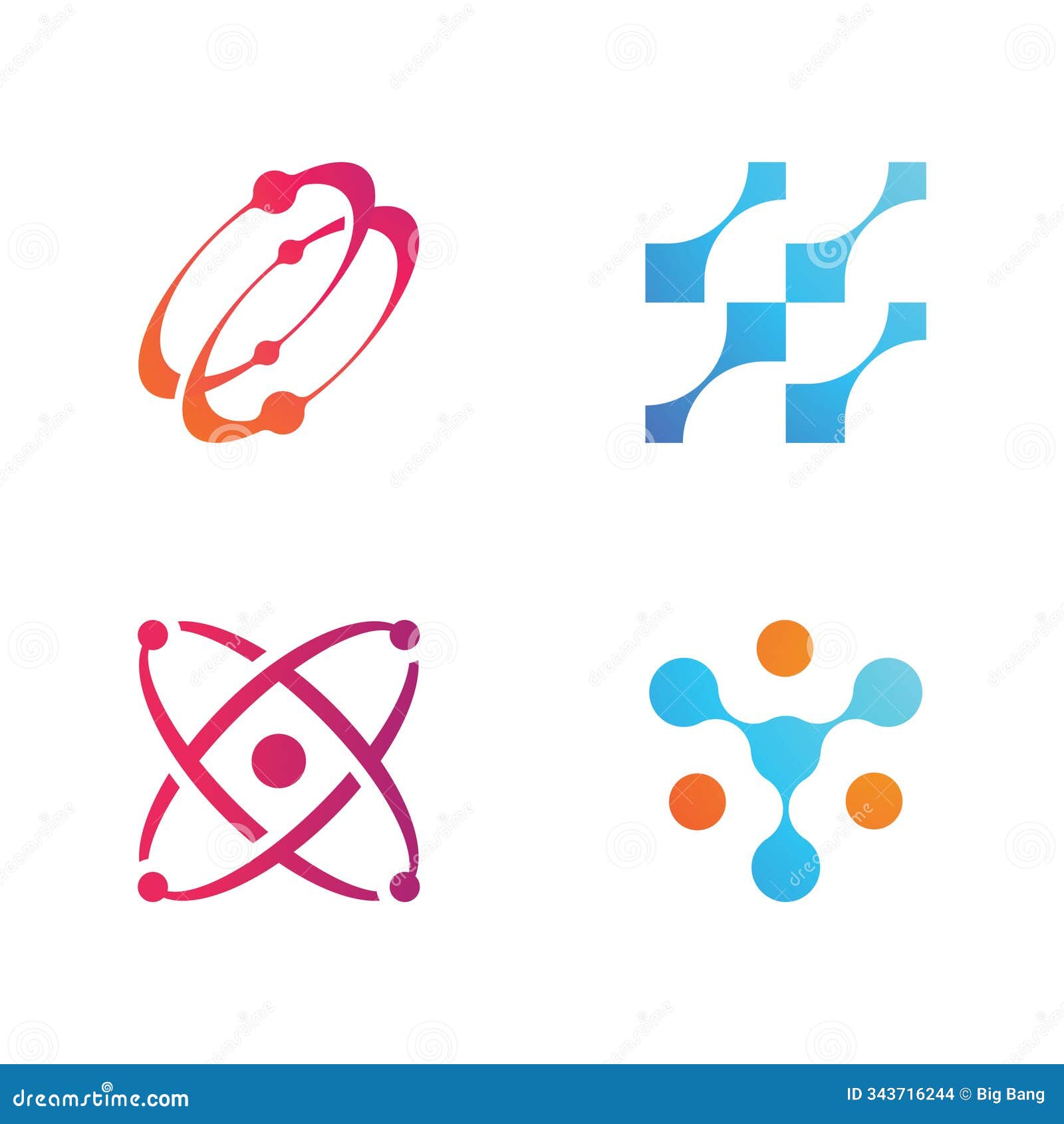 Molecule Logo Icon Template for Science Brand Identity Stock Vector ...