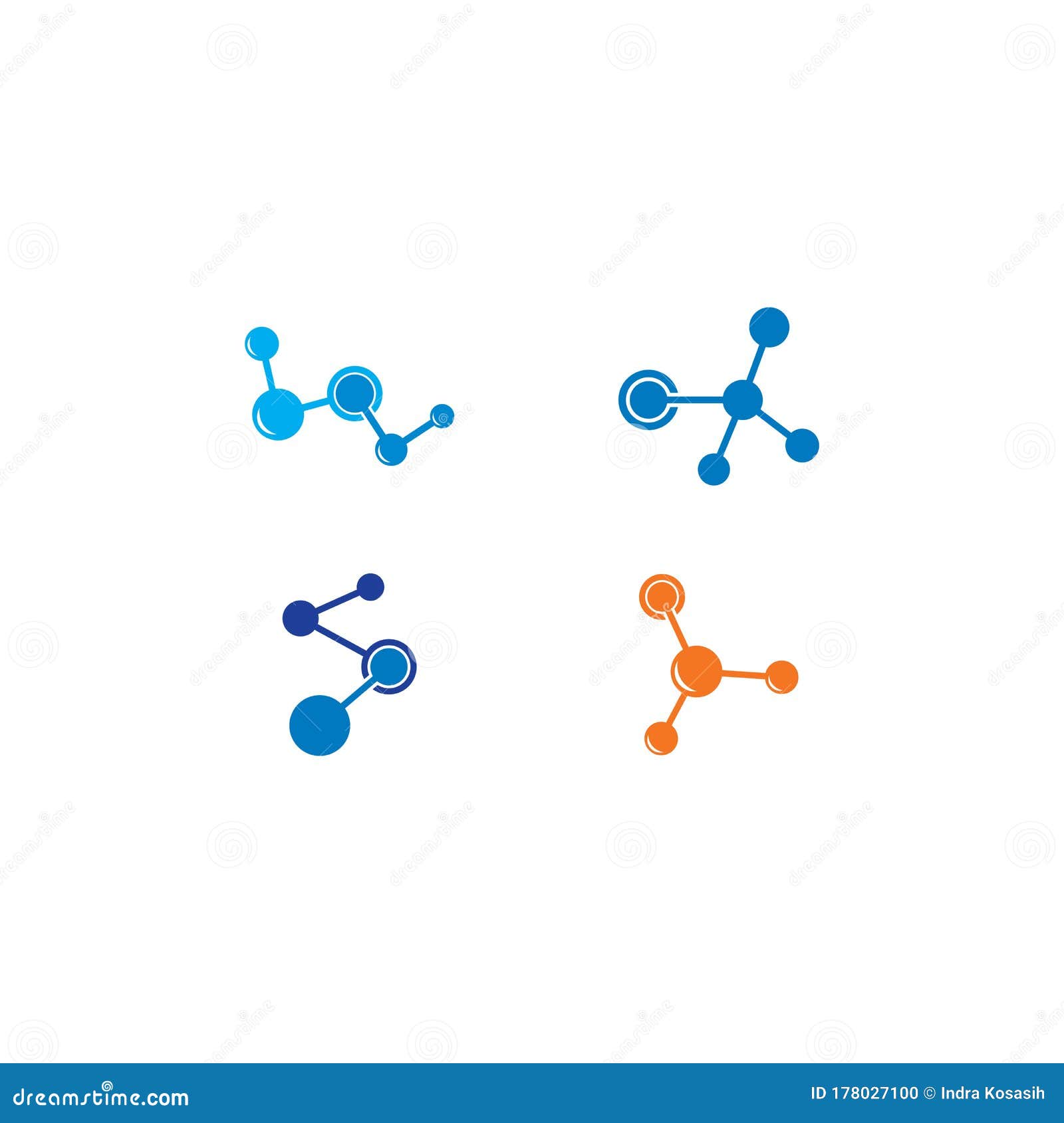 Molecule Logo Vector Icon Illustration Stock Vector - Illustration of ...