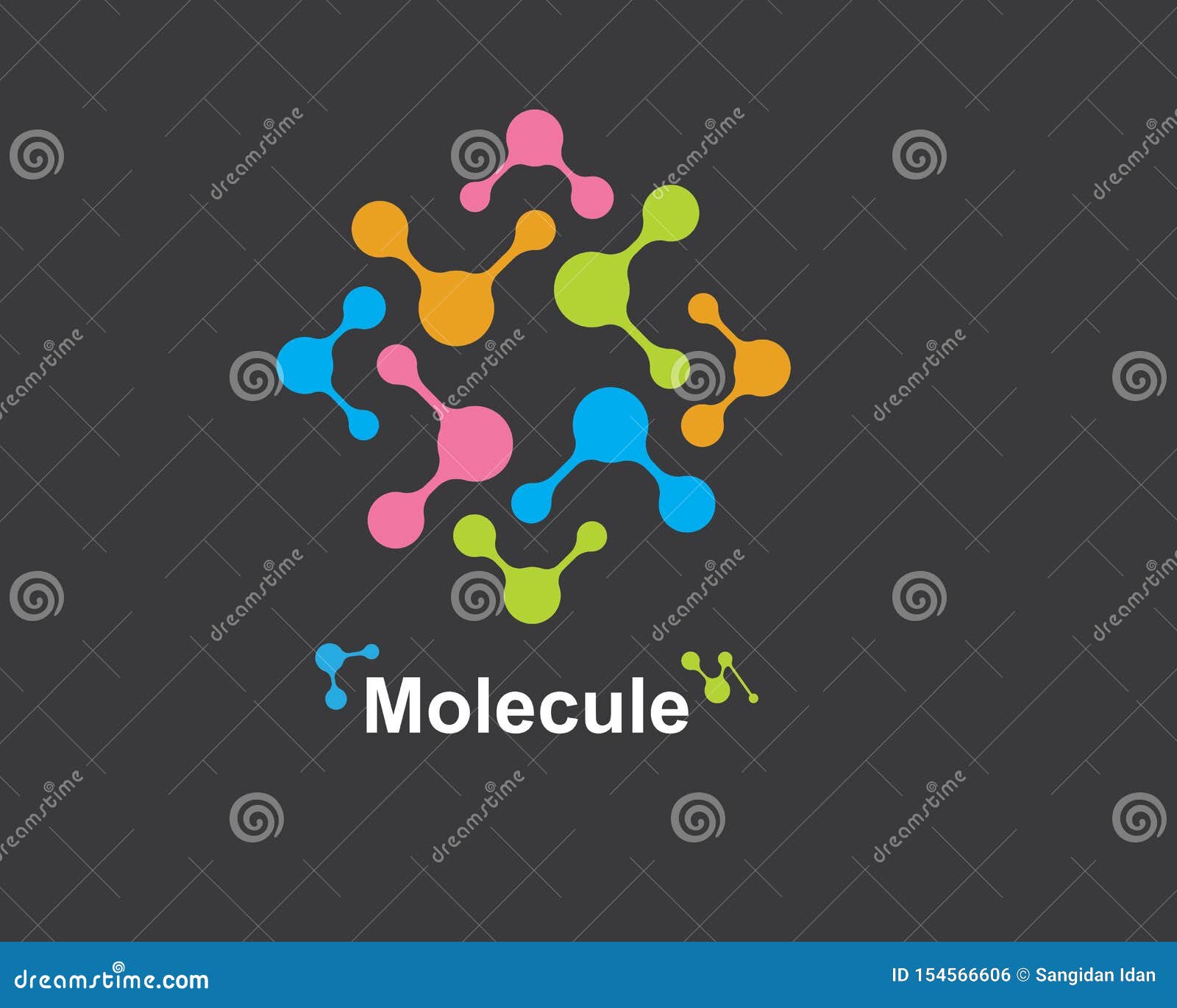 Molecule Logo Vector Illustration Design Stock Vector - Illustration of ...