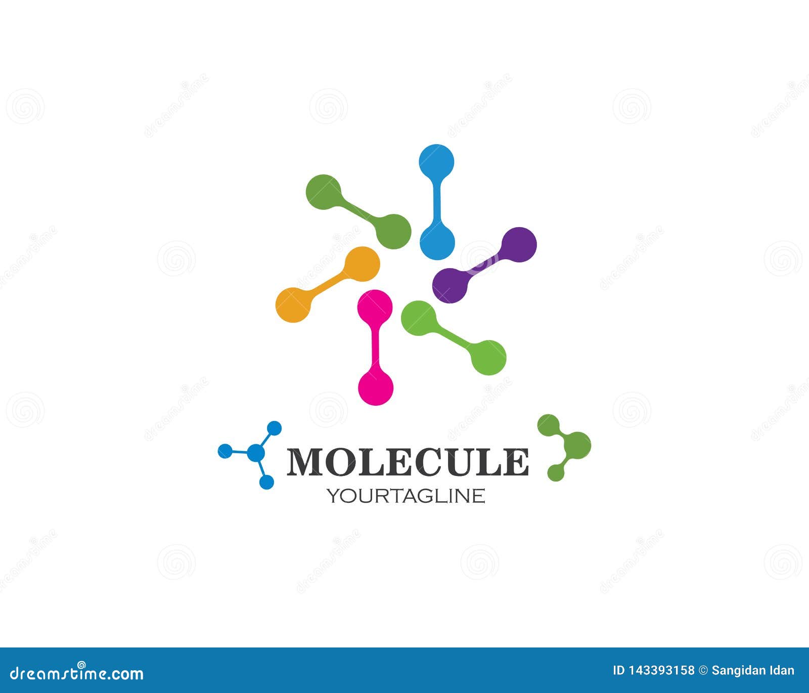 Molecule Logo Vector Illustration Design Stock Vector - Illustration of ...