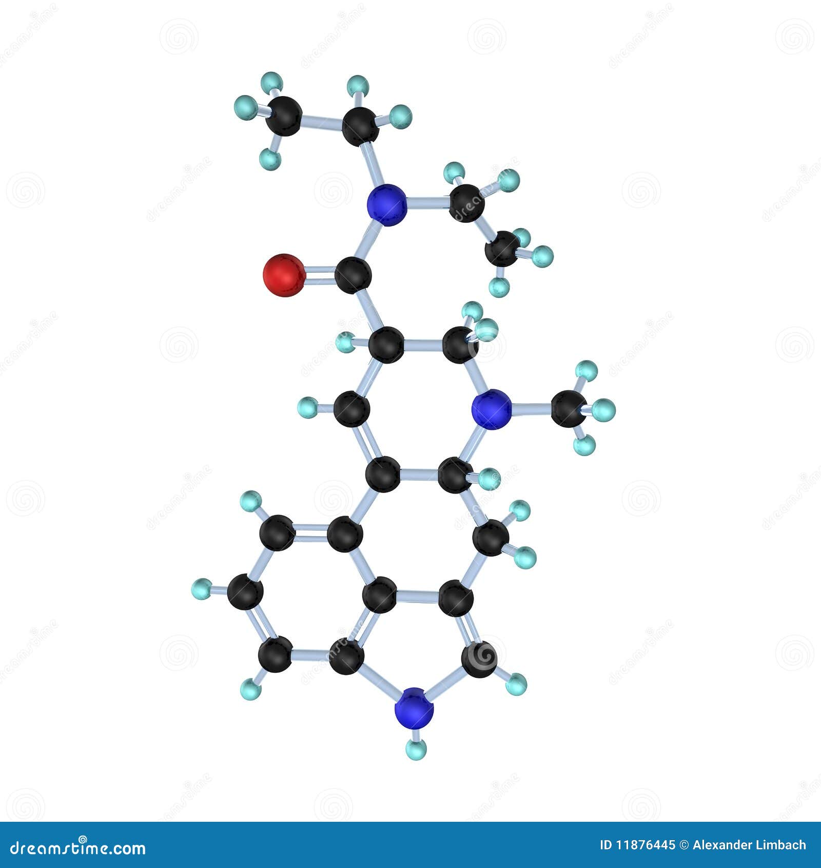 Molecule LSD 3D stock illustration. Illustration of molecule - 11876445