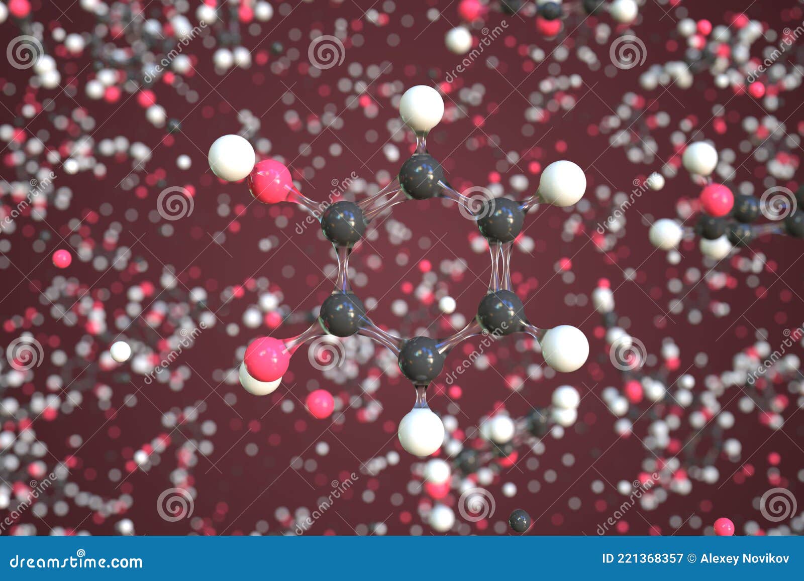 Catechol Molecule, Structural Chemical Formula, Ball-and-stick Model ...