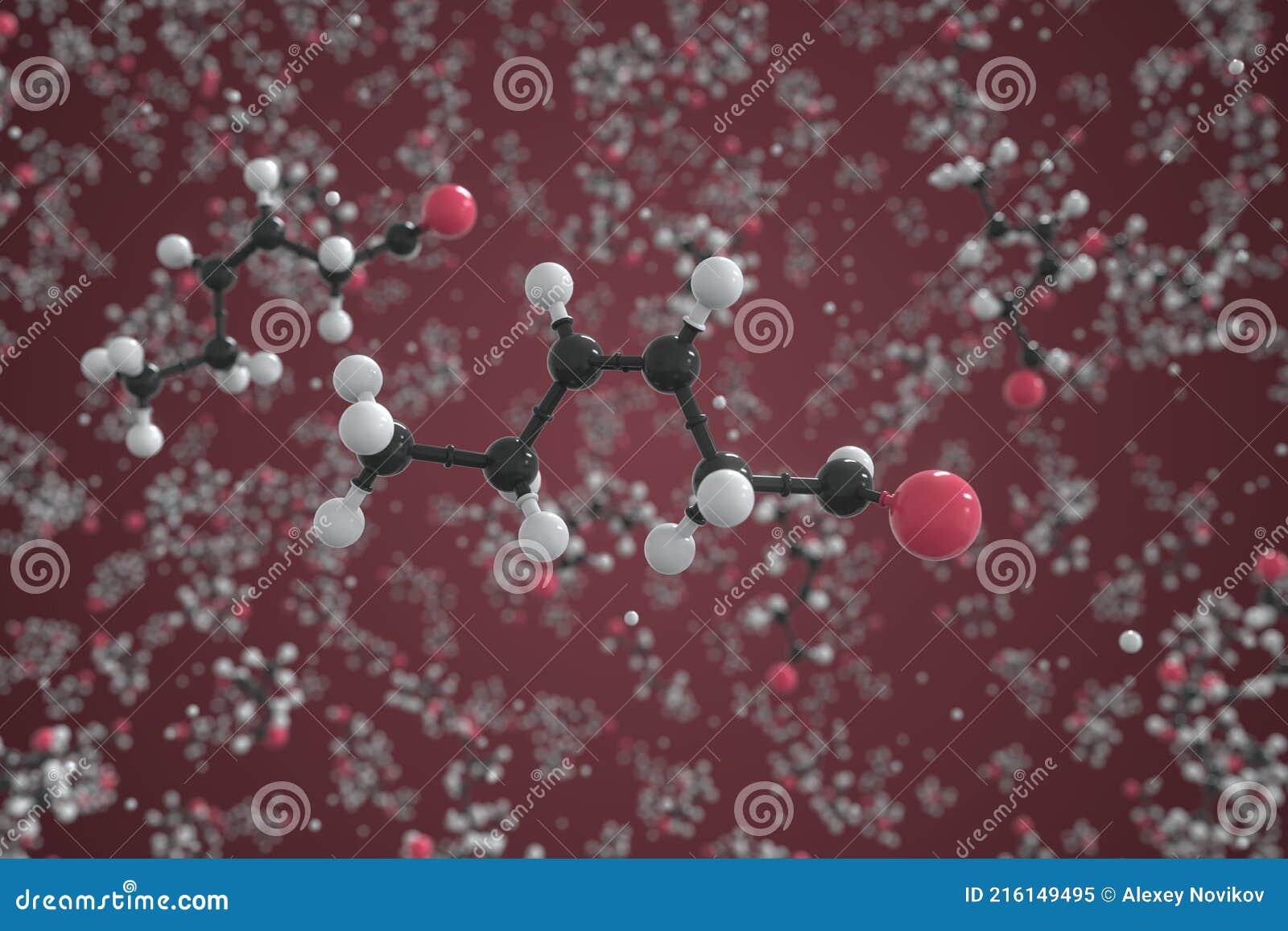 Cis-3-hexenal Molecule Made with Balls, Conceptual Molecular Model ...